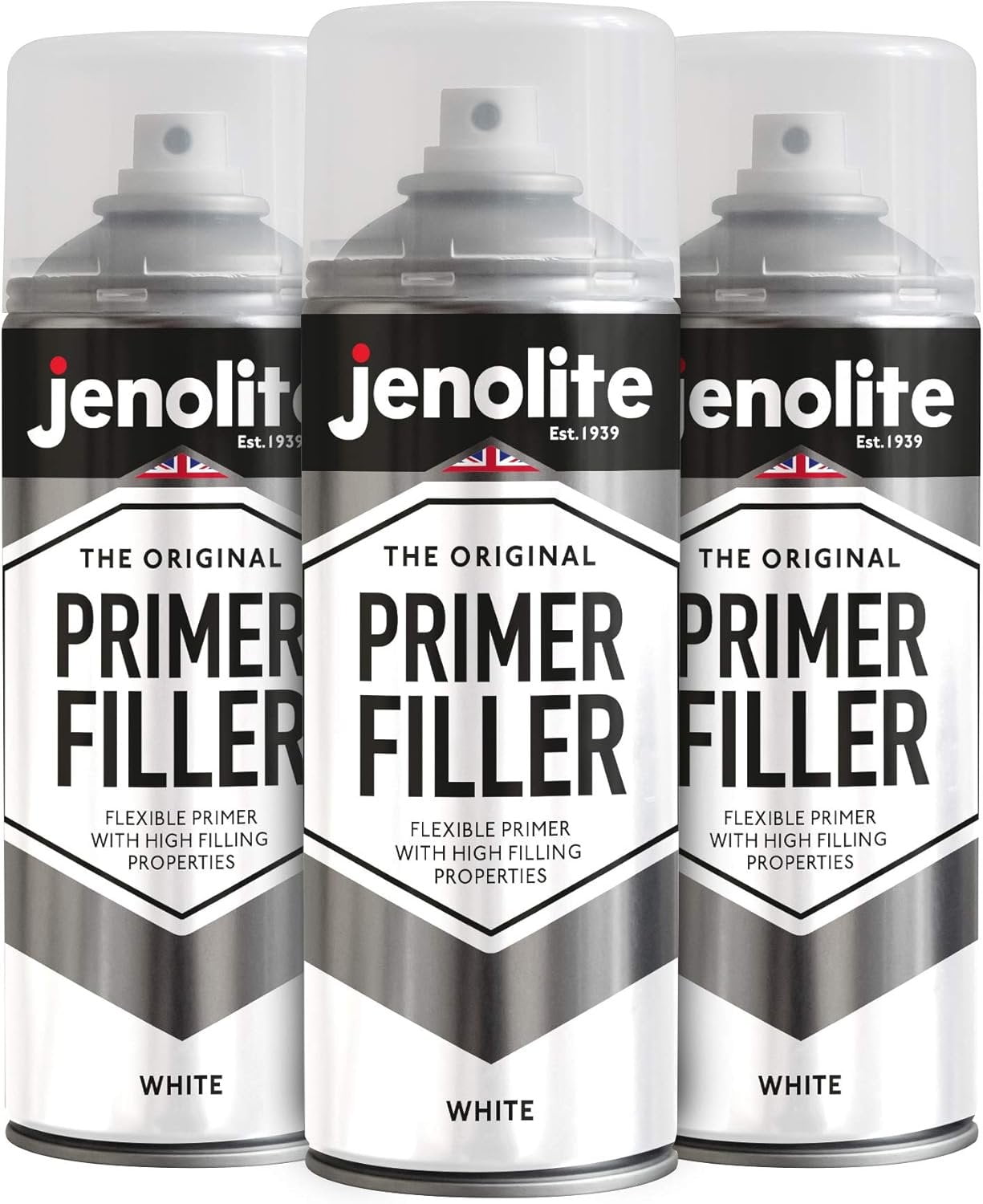 JENOLITE Filler Primer Spray Paint - WHITE - Flexible Primer Filler For ...