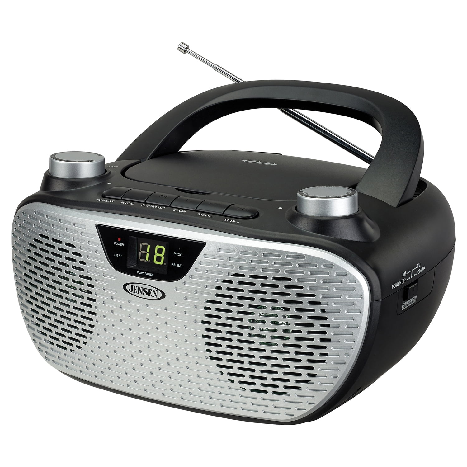JENSEN CD-485 Portable Stereo CD Player with AM/FM Radio - Walmart.com