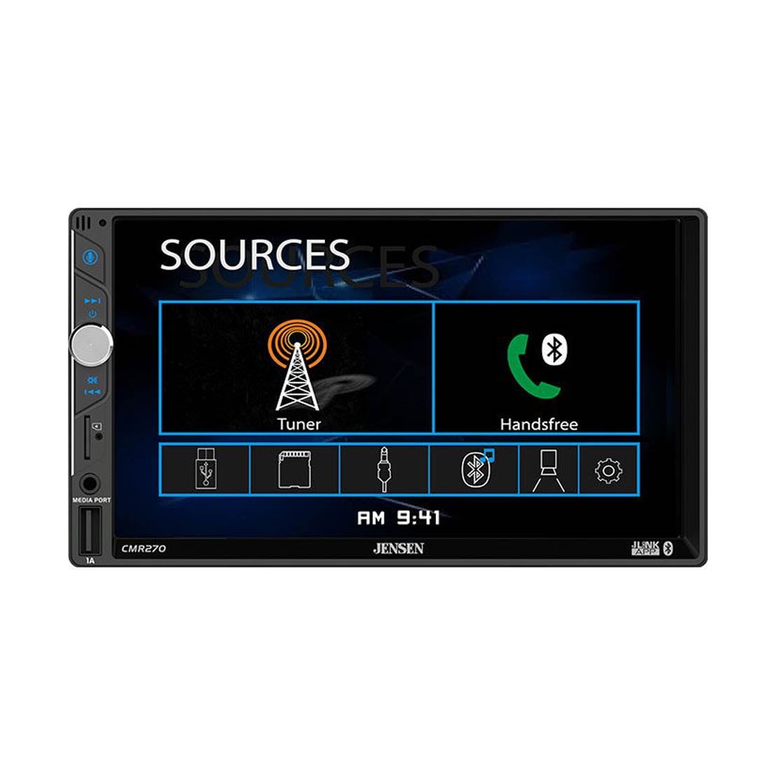JENSEN CMR270 7 inch Double Din Car Stereo Radio with Touchscreen ...