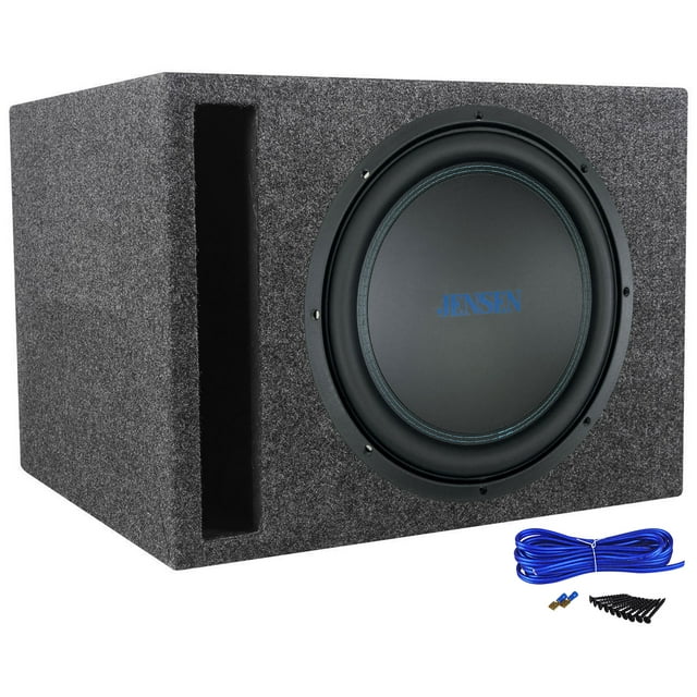 JENSEN J12W 12" 1200w 4-ohm Car Audio Subwoofer+Vented Sub Box ...
