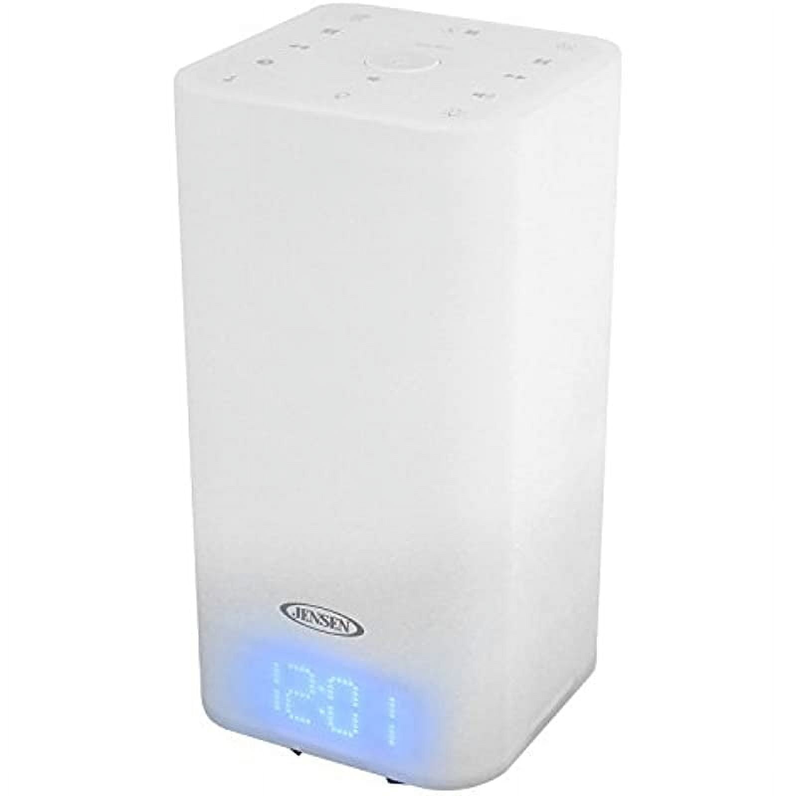 JENSEN JCR-370 White - Color Changing Mood Lamp, Digital Dual Alarm ...