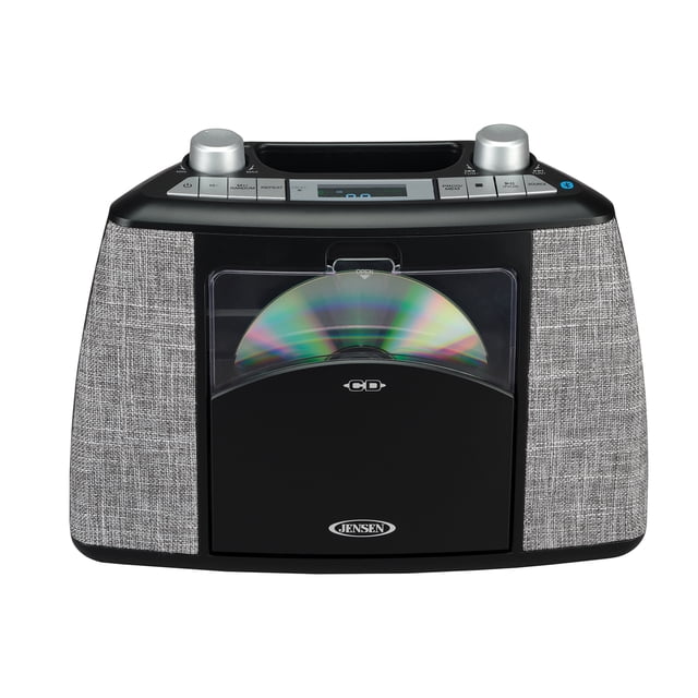 JENSEN Portable Bluetooth CD Music System with FM Radio, CD-565 (Black ...