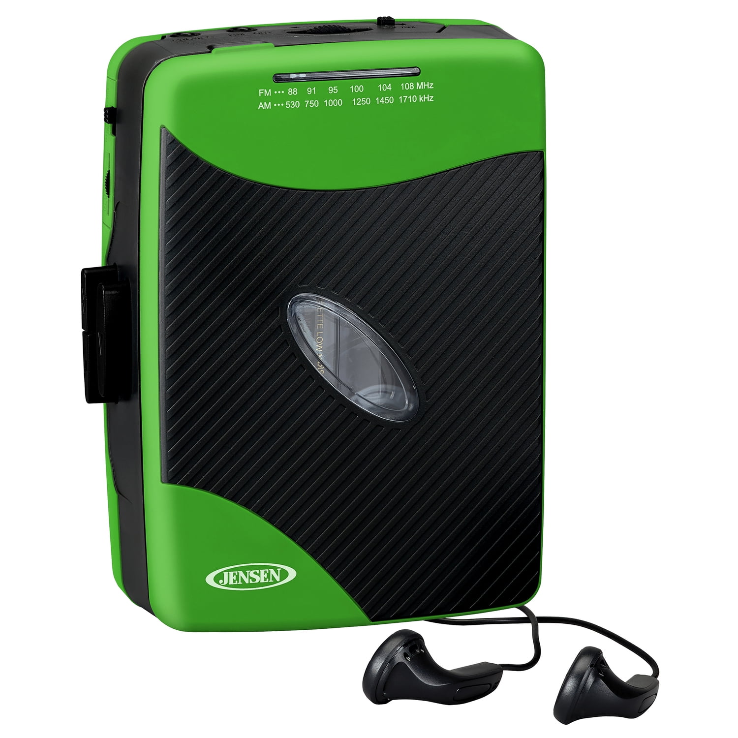 JENSEN Portable Stereo Cassette Player with AM/FM Radio and Earbuds ...