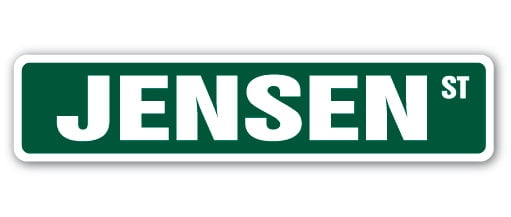JENSEN Street Sign Childrens Name Room Sign | Indoor/Outdoor | 30" Wide ...