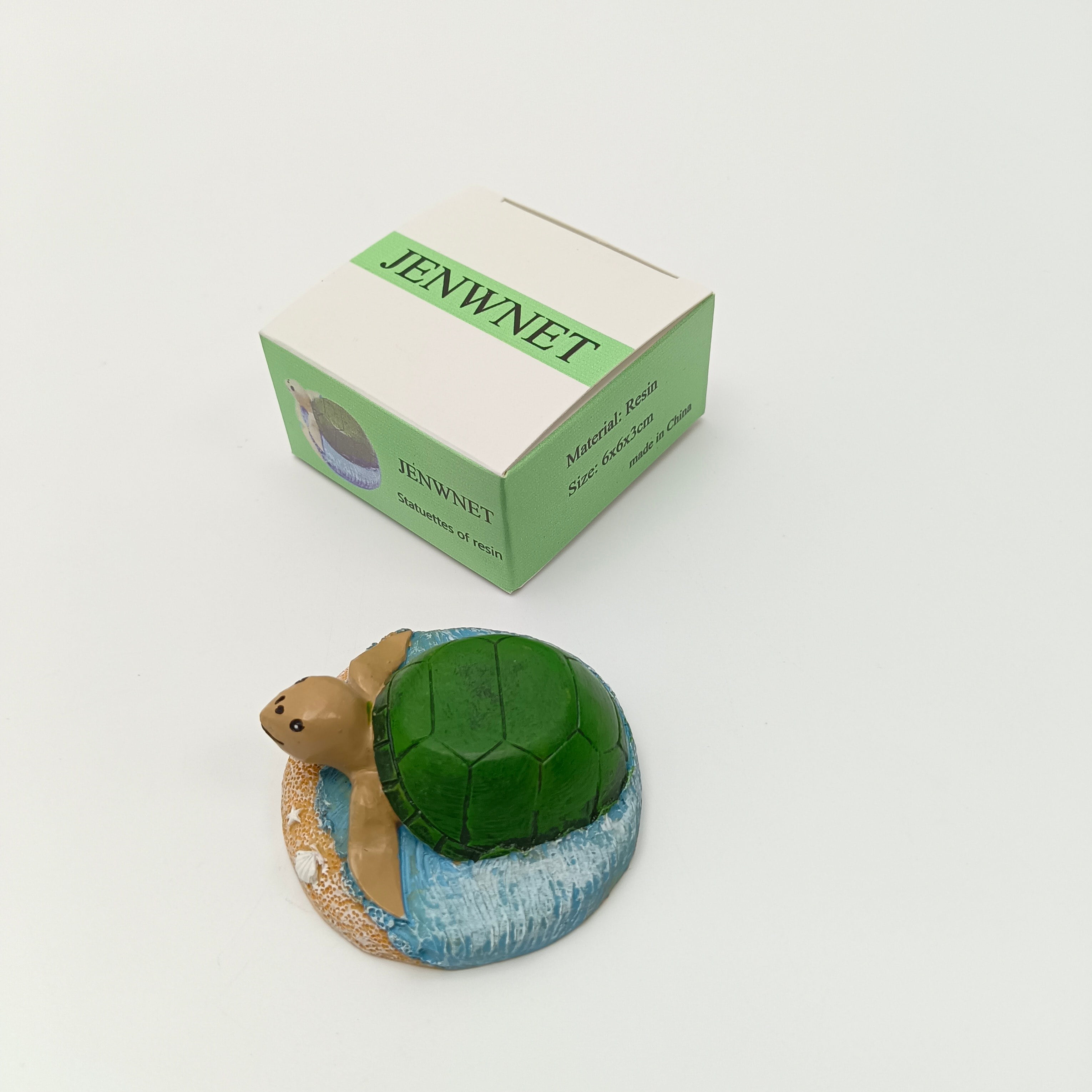 JENWNET Statuettes of resin Resin Turtle Figurine, Beach Theme ...
