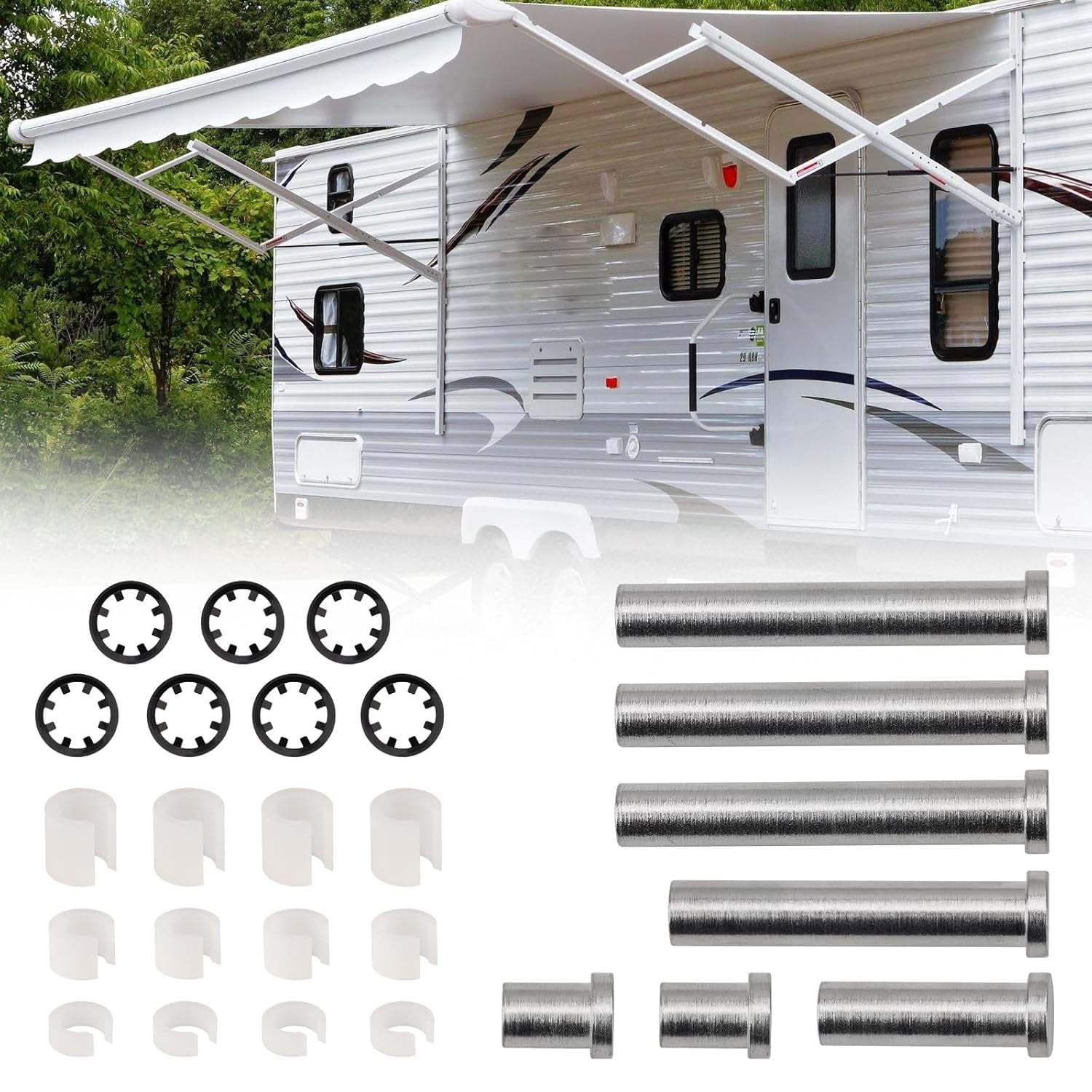 JERBOR 7Pcs Awning Arm Repair Pin Kit for 9100 9200 Power RV Awning ...