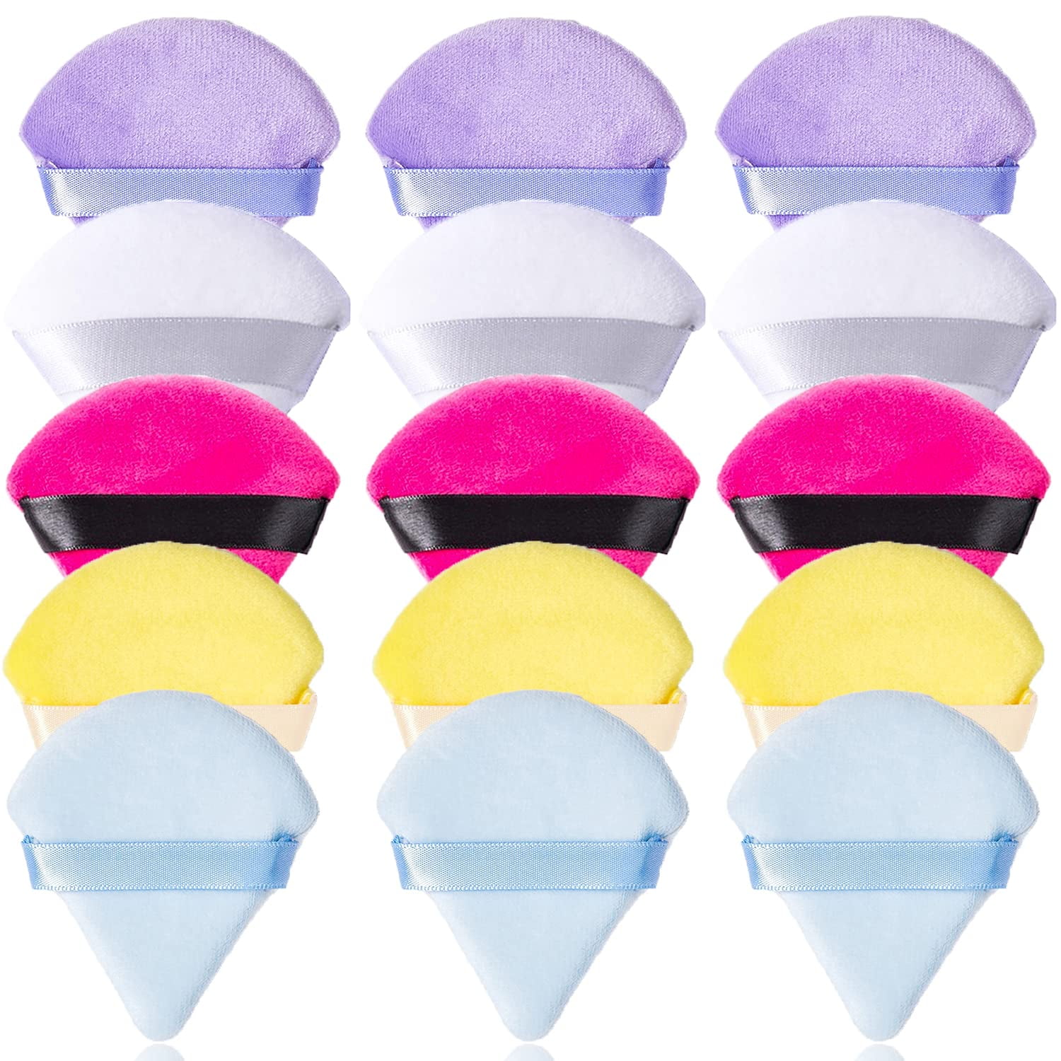 JERCLITY 15 PCS Triangle TSF6 Puff Pure Cotton Puff Face Triangle Ultra ...