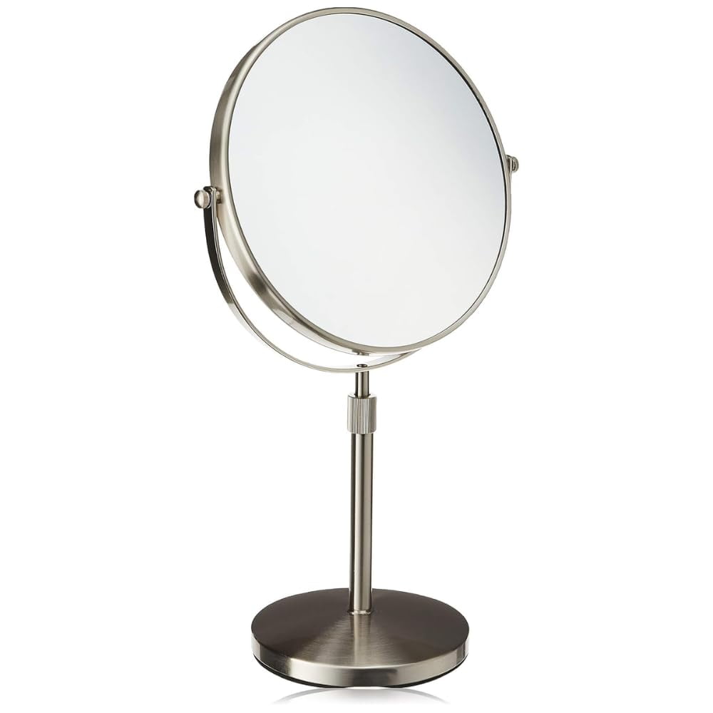 JERDON Two-Sided Tabletop Makeup Vanity Mirror - 5X-1X Magnification ...