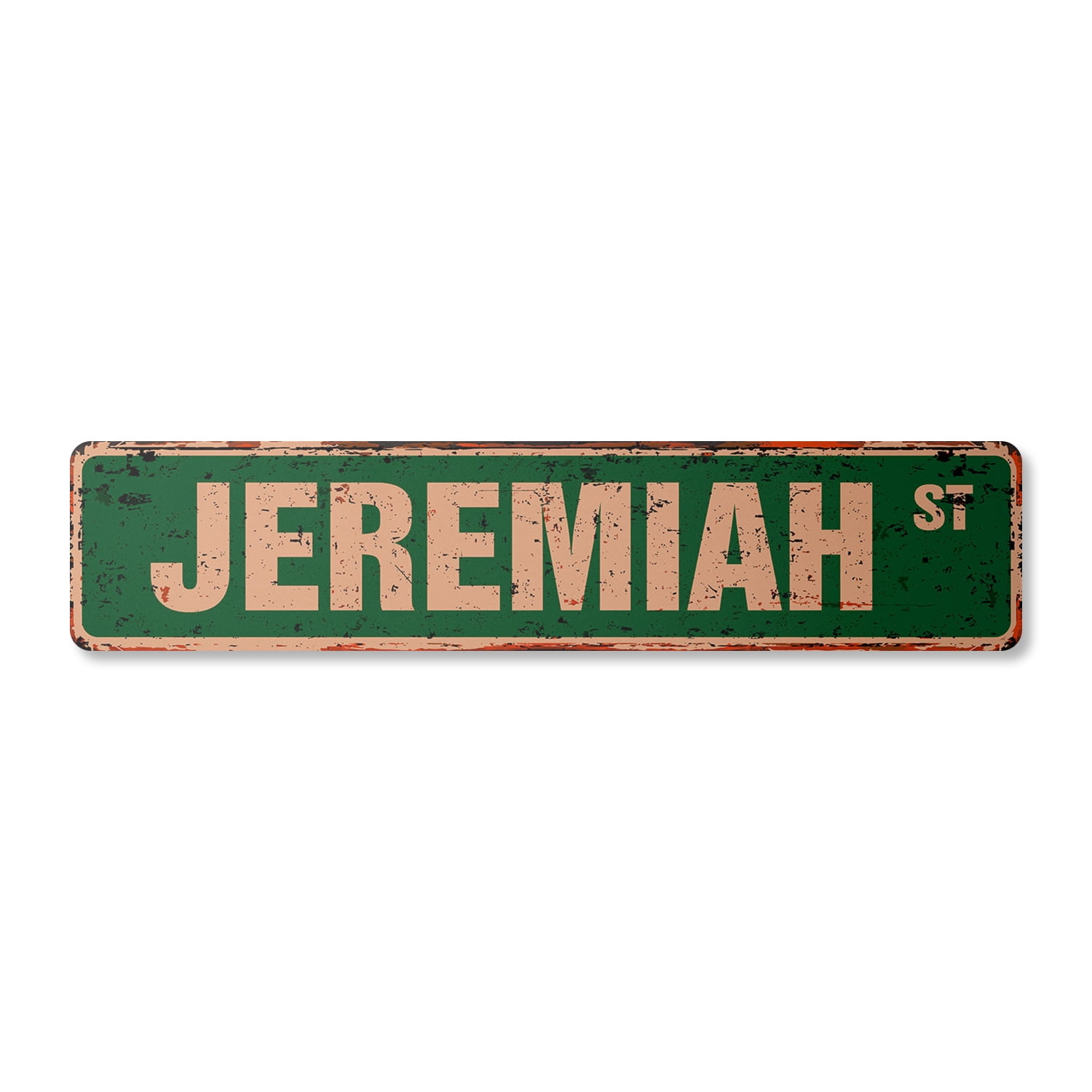 JEREMIAH Vintage Plastic Street Sign Childrens Name Room Sign | Indoor ...