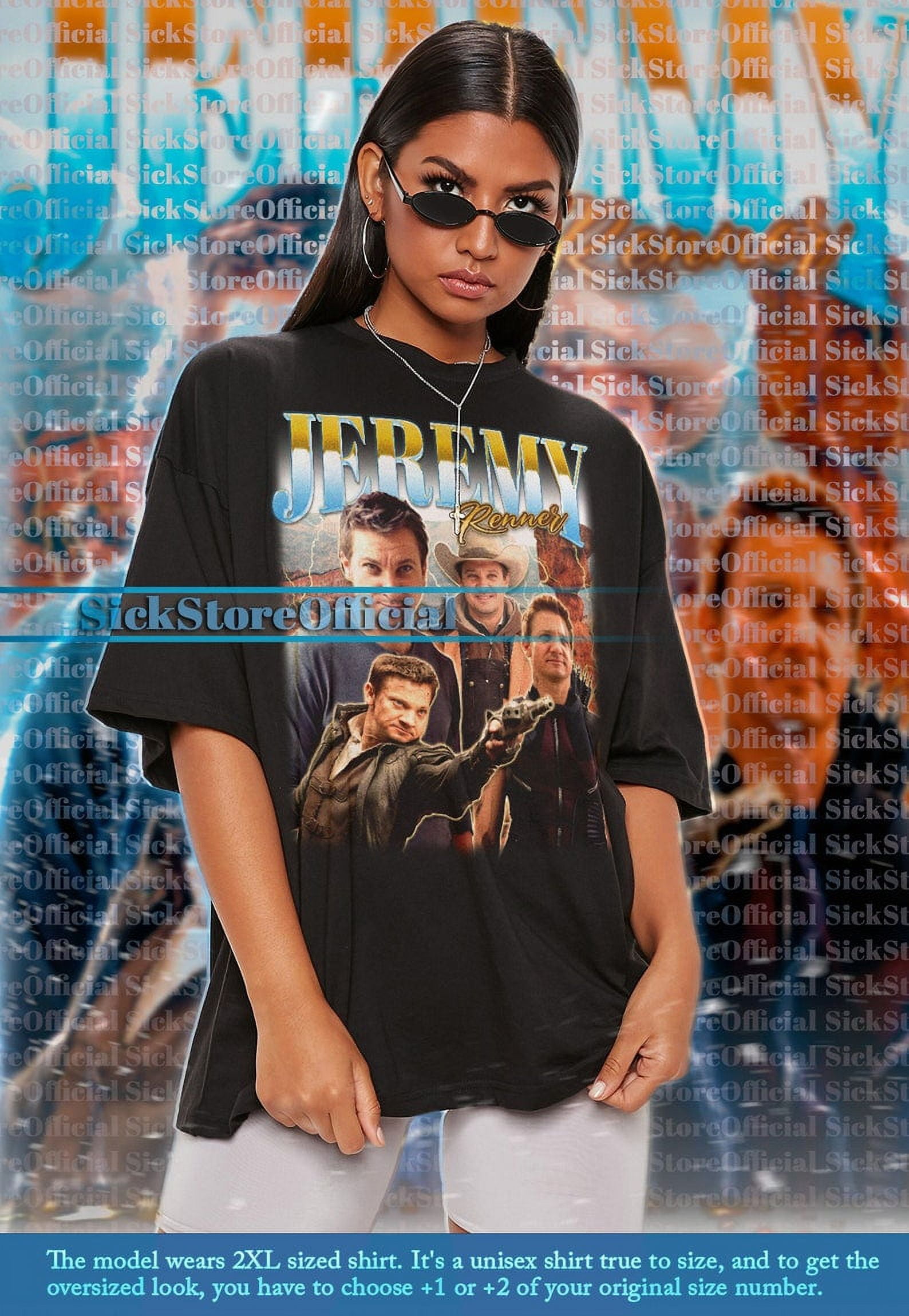 JEREMY RENNER Vintage Shirt, Jeremy Renner Homage Tshirt, Jeremy Renner ...