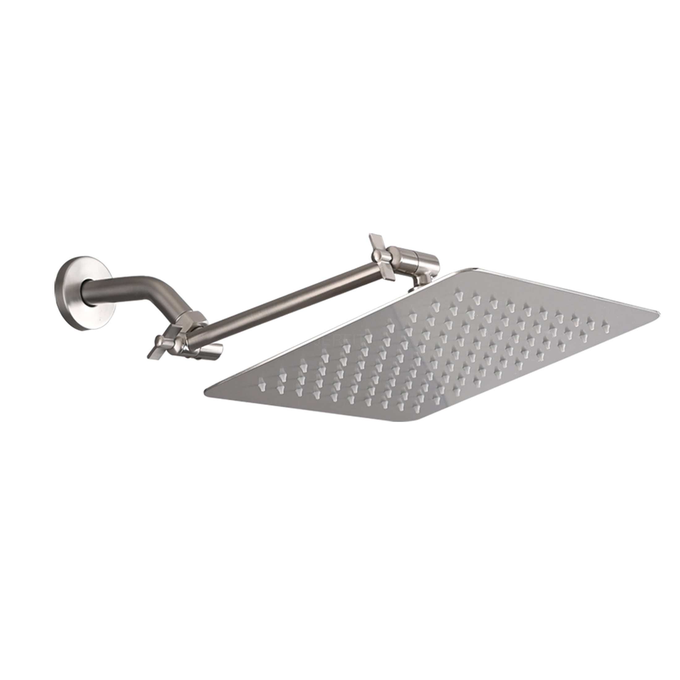 JERFIT 10 Inch Square Rainfall Shower Head with Extension Arm, High ...