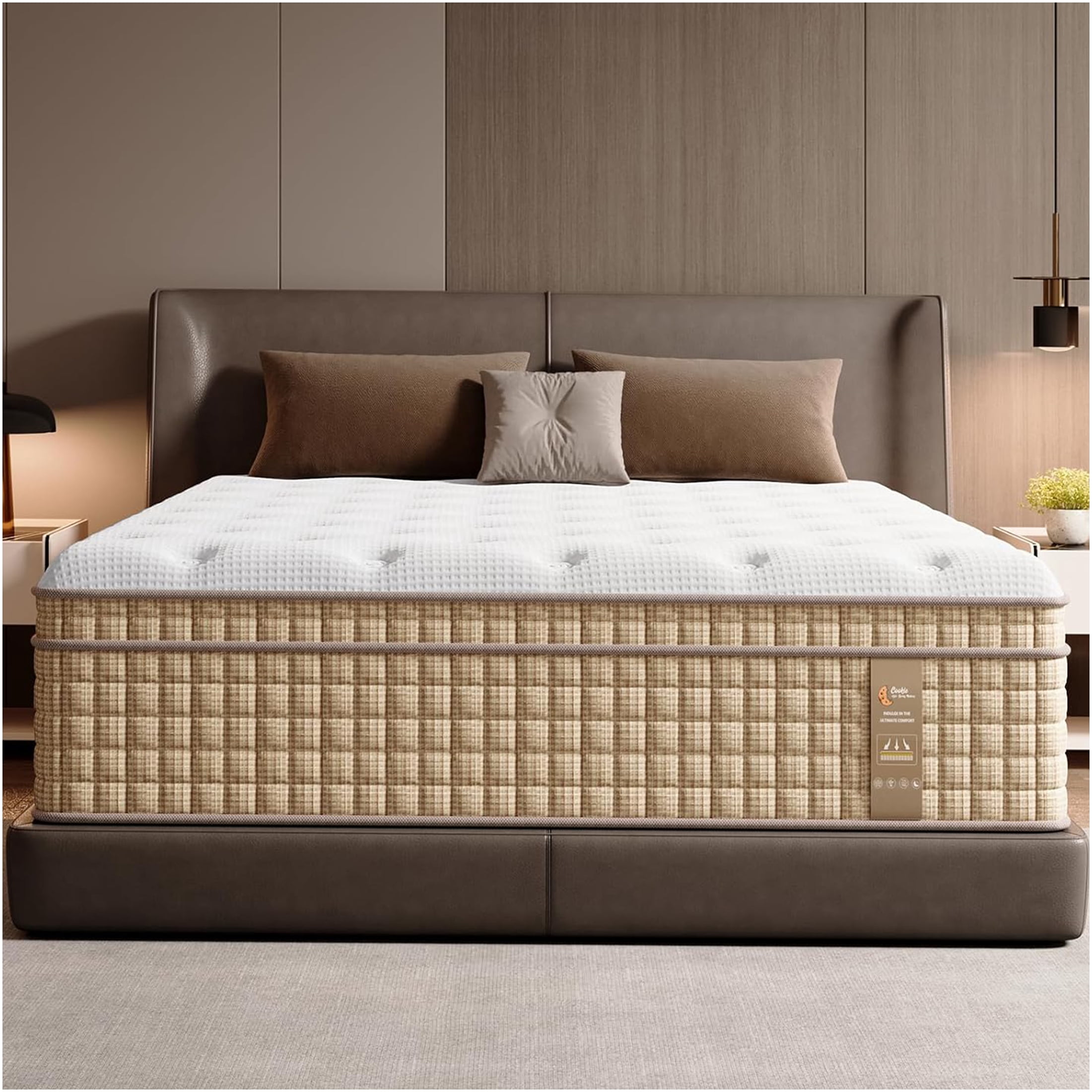 JERFIT 12 Inch Full Hybrid Mattress in a Box, Firm Support with Cooling ...