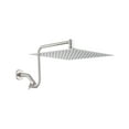 JERFIT 12 Inch Square Rainfall Shower Head with Adjustable Extension ...