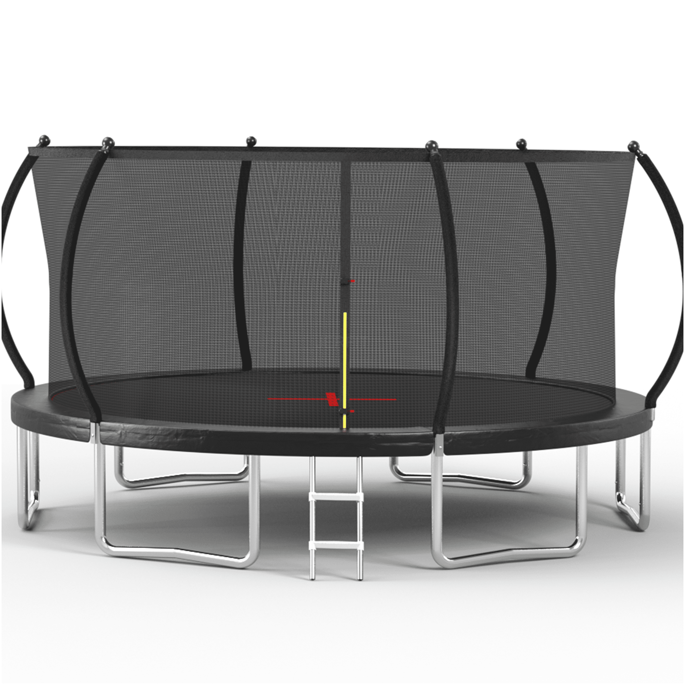 JERFIT 16FT Trampoline with Safety Enclosure Net, Outdoor Bounce ...