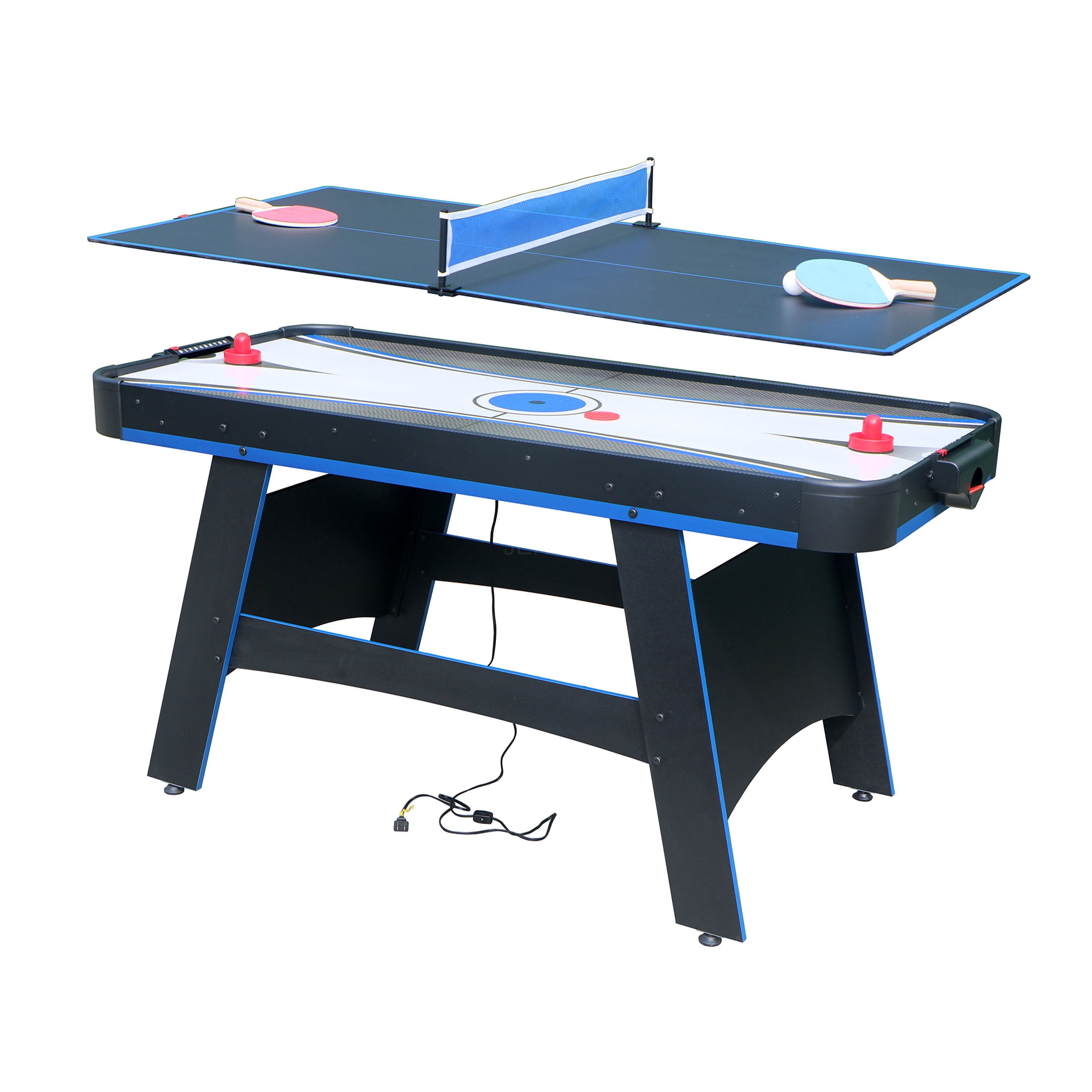 JERFIT 2-in-1 Air Hockey and Table Tennis Game Table, 60" Multi ...