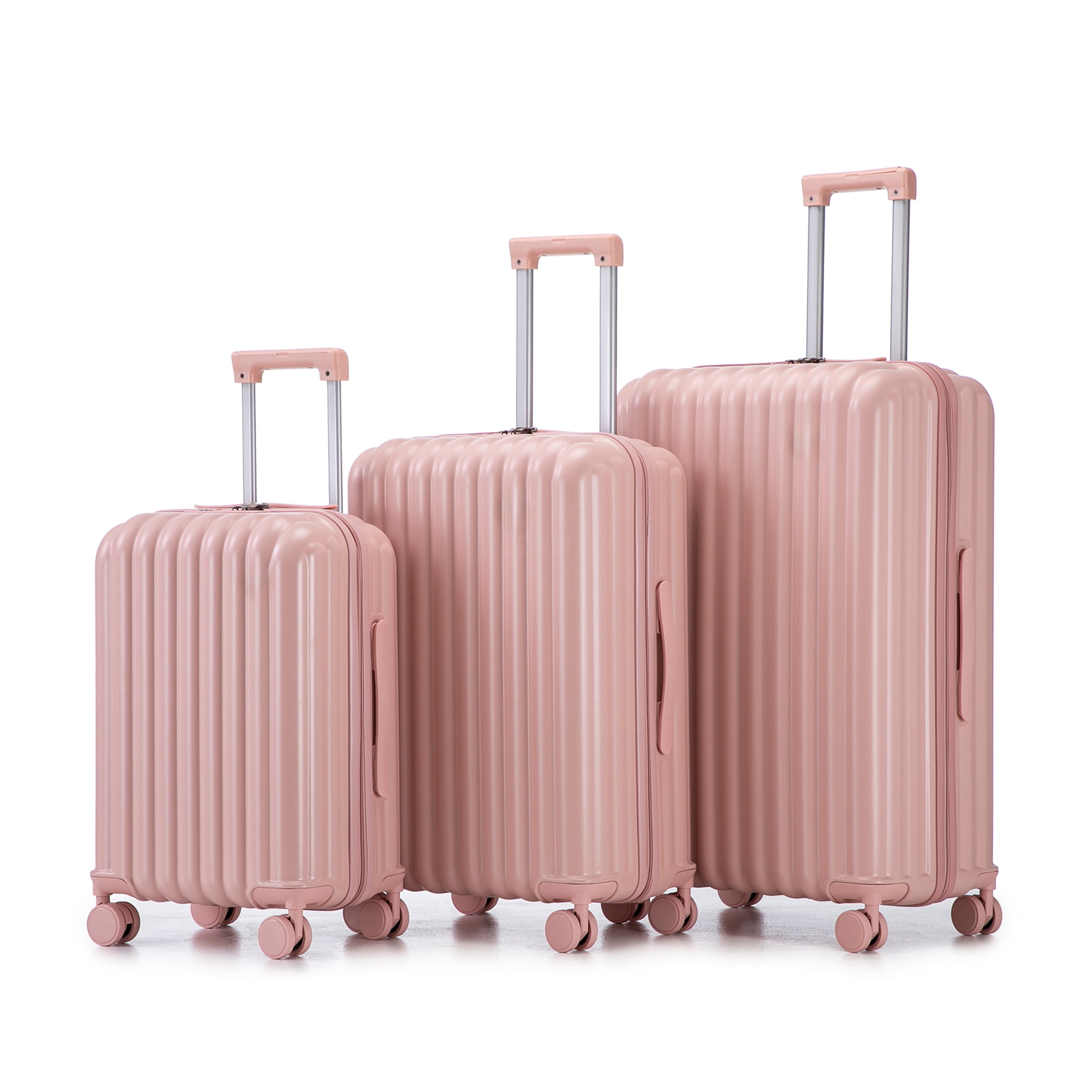 JERFIT 20/24/28 Inch ABS Hardshell Spinner Luggage Set with USB ...
