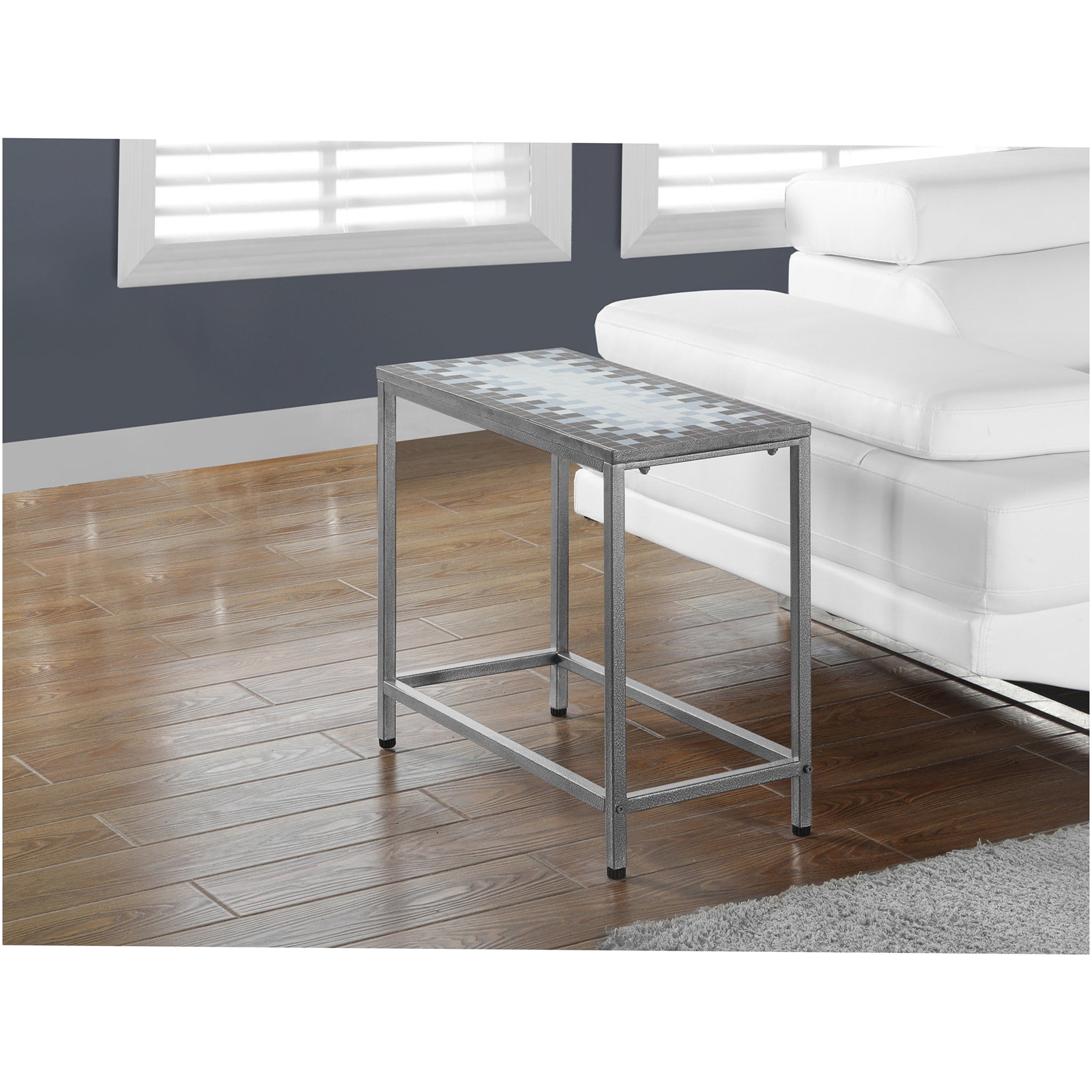 JERFIT 24 Inch End Table with Tile Top, Small Side Table for Living ...
