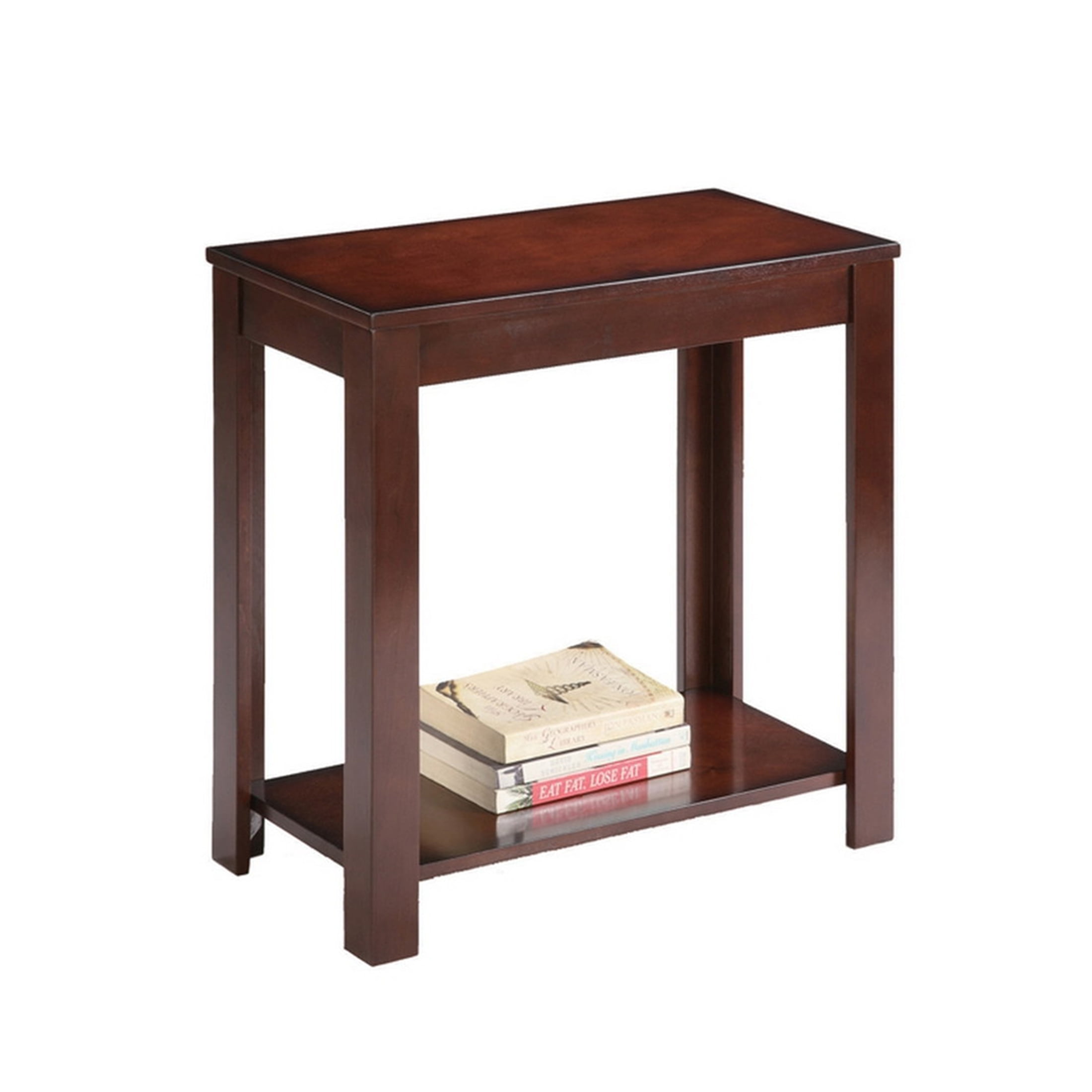 JERFIT 24 Inch End Table with Shelf, Traditional Nightstand for Living ...