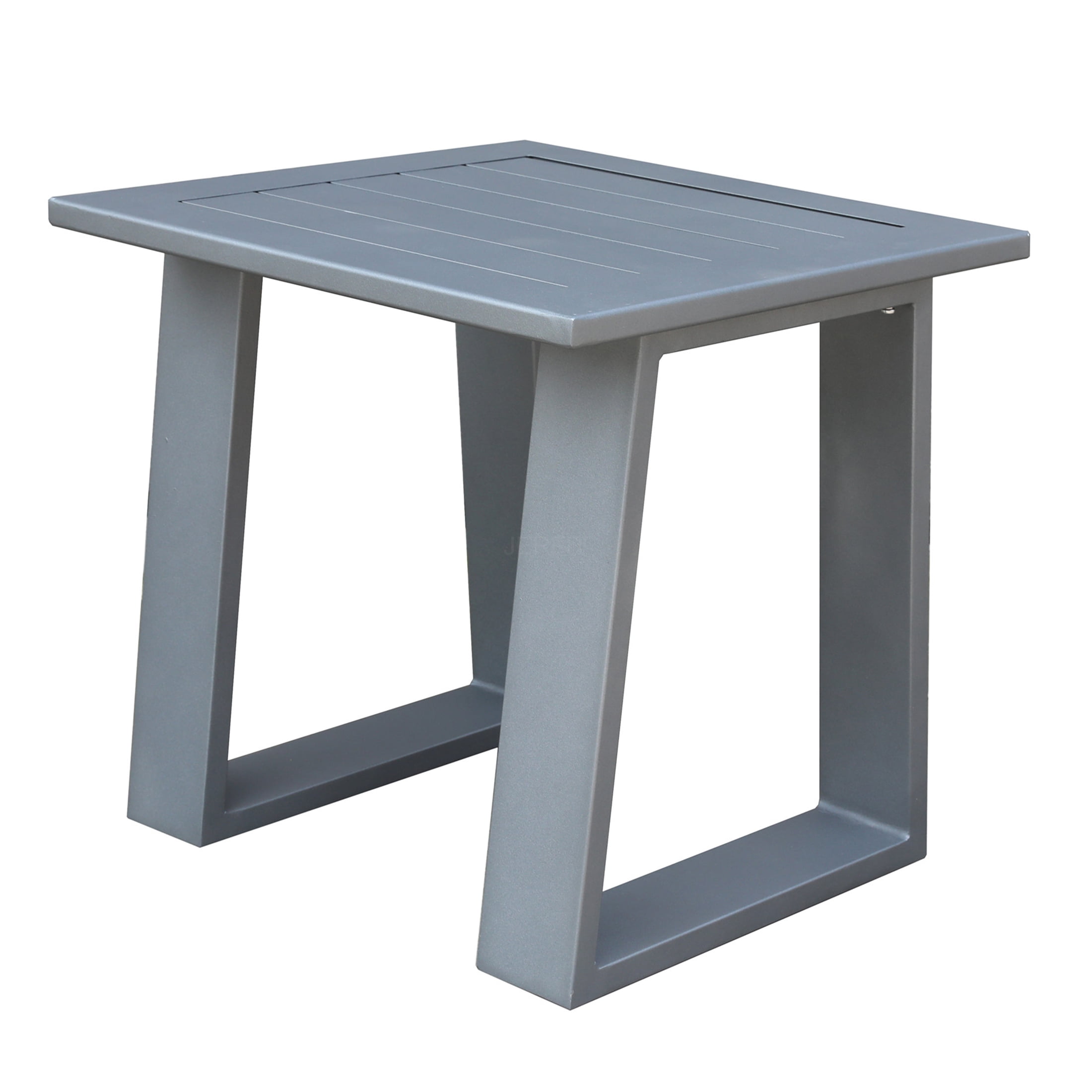 JERFIT 24 Inch Square Patio End Table, Lightweight Aluminum Outdoor ...