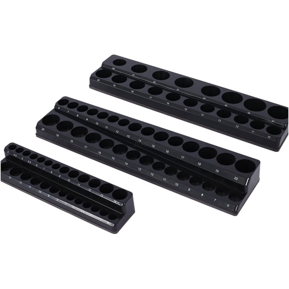 JERFIT 3-Piece Magnetic Socket Organizer Set with Numbered Slots for ...