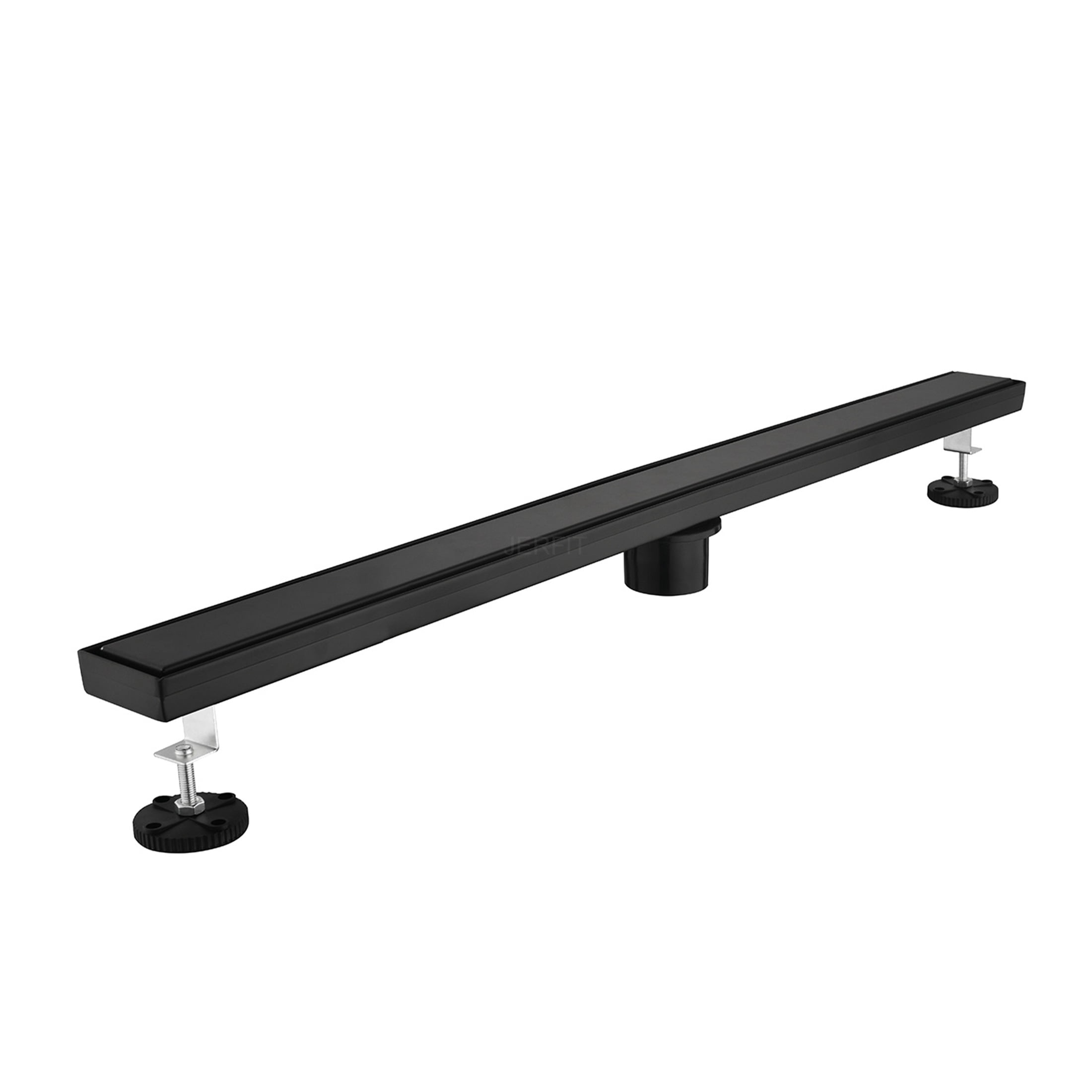 JERFIT 30" Modern Linear Shower Drain with Tile Insert, Matt Black ...