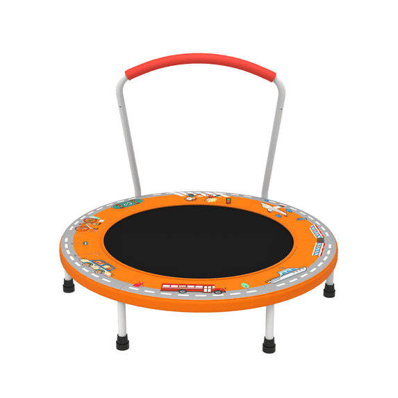 JERFIT 36 Inch Kids Trampoline with Safety Handle, Indoor/Outdoor Mini ...