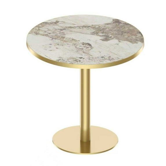 JERFIT 36-inch Modern Round Dining Table with Sintered Stone Top ...