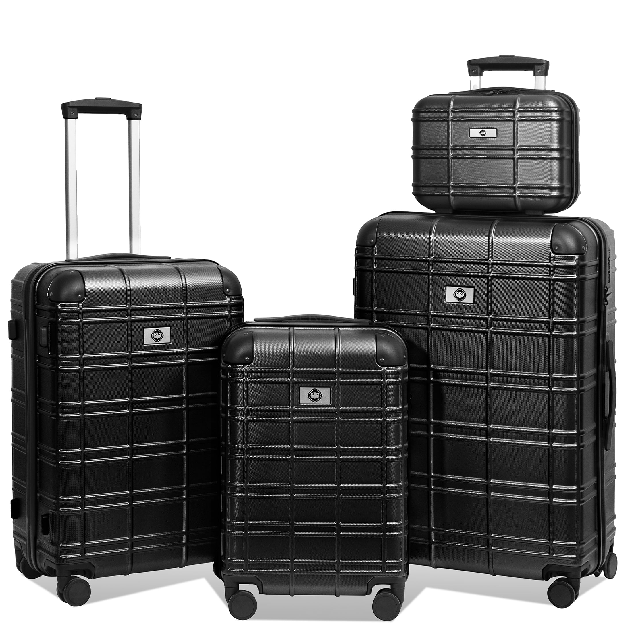 JERFIT 4-Piece Hardshell Spinner Luggage Set with TSA Lock, ABS+PC ...
