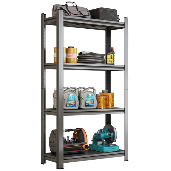 JERFIT 4 Tier Heavy Duty Storage Shelving Unit, 1200 lbs Capacity ...