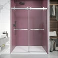 JERFIT 44-48 Inch Frameless Double Sliding Shower Door with 10mm Clear ...