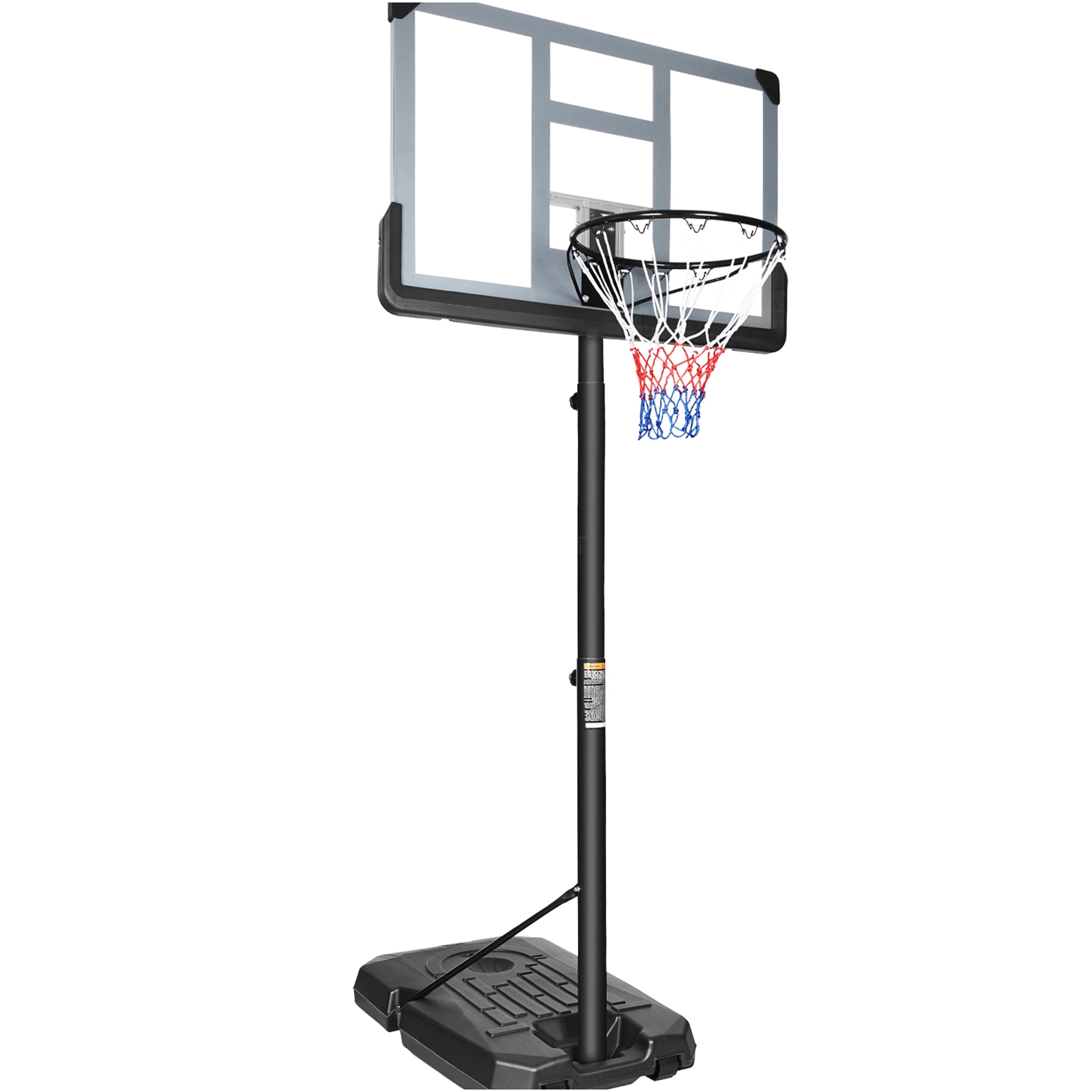 JERFIT 44" Portable Basketball Hoop System with Transparent Backboard ...