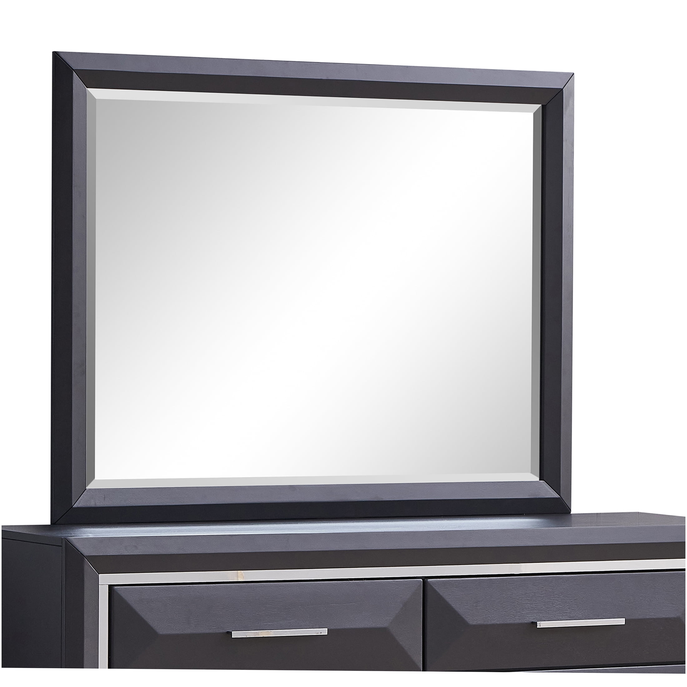 JERFIT 46x36 Inch Black Wall Mirror, Full Length Floor Mirror with Low ...