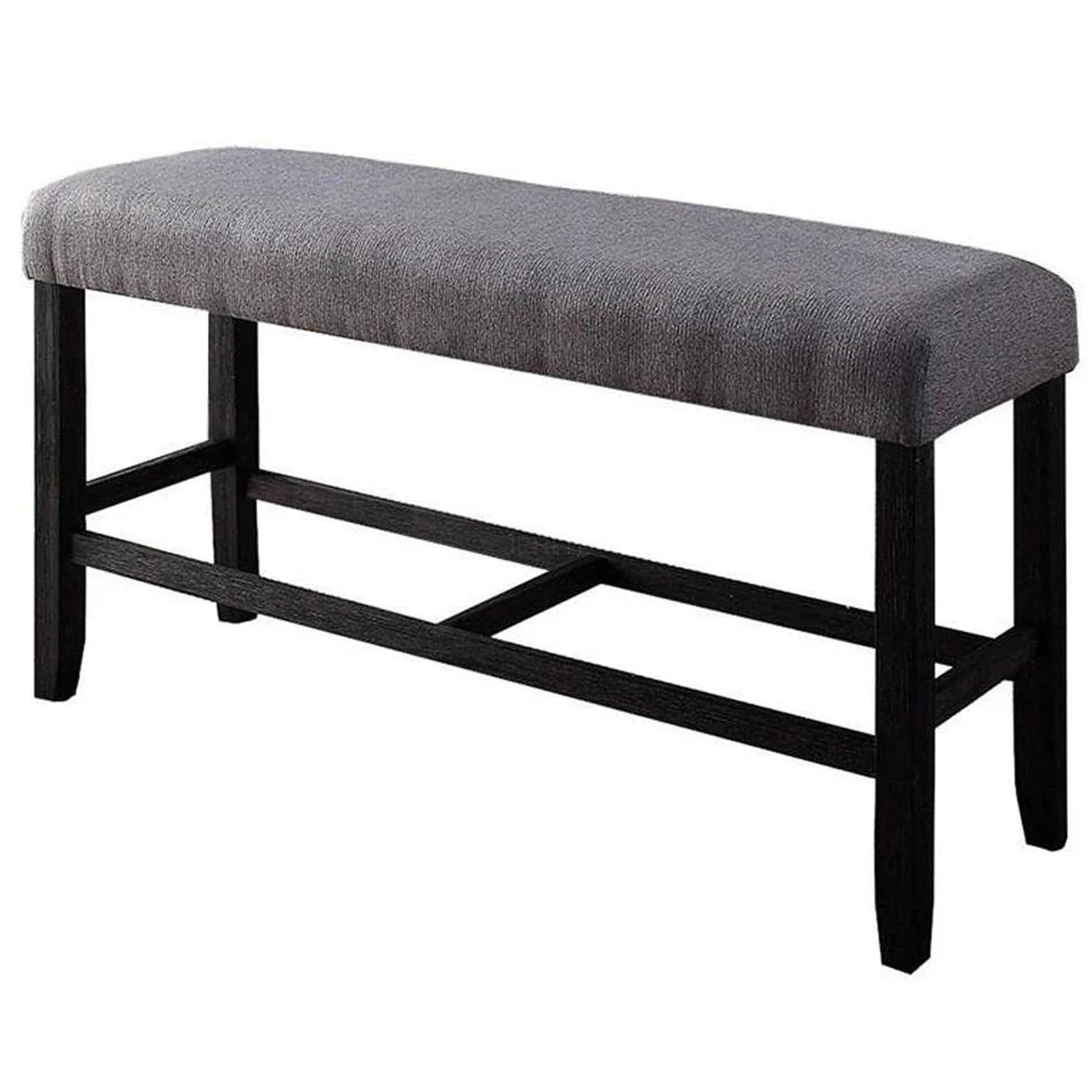 JERFIT 48 inch Espresso Counter Height Bench with Upholstered Seat ...