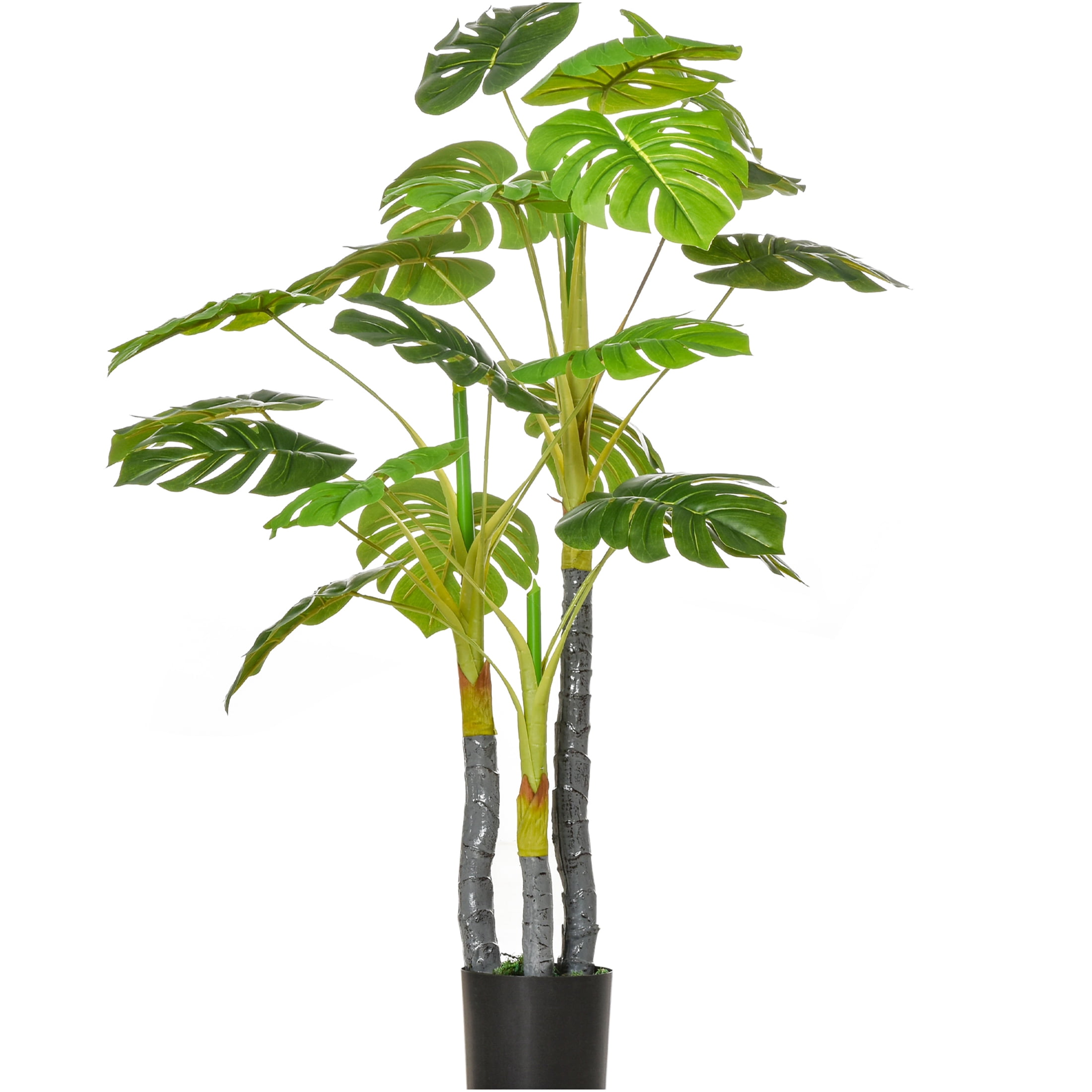 JERFIT 4ft Artificial Monstera Plant Faux Tree in Pot, Realistic Indoor ...