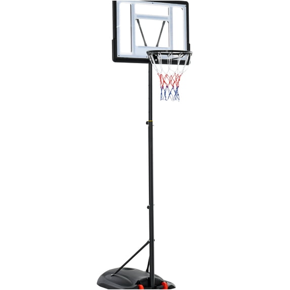 JERFIT 5.5FT-7.5FT Height Adjustable Basketball Hoop with Wheels, 33 ...