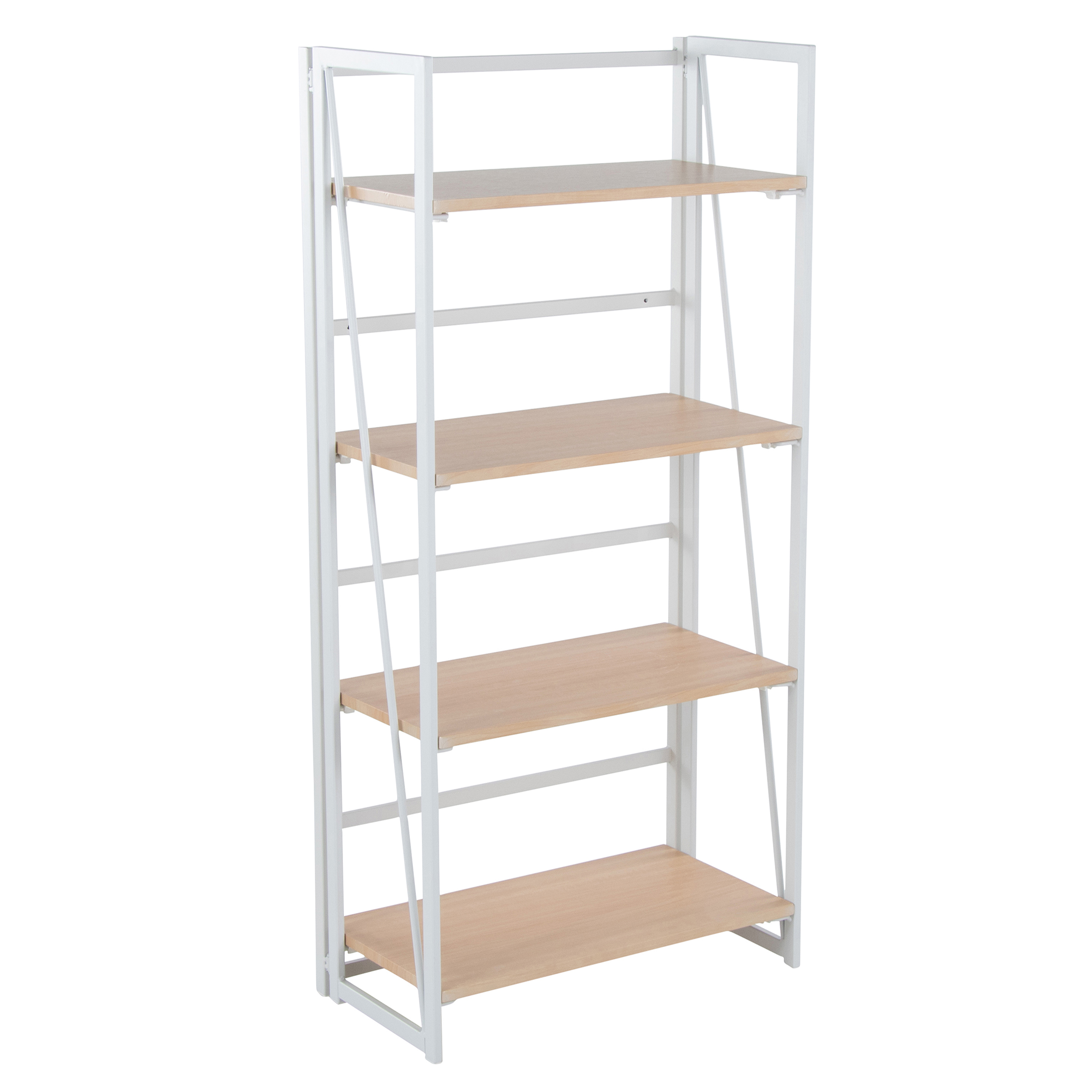 JERFIT 5-Tier Industrial Bookshelf with Metal Frame, Open Storage Shelf ...