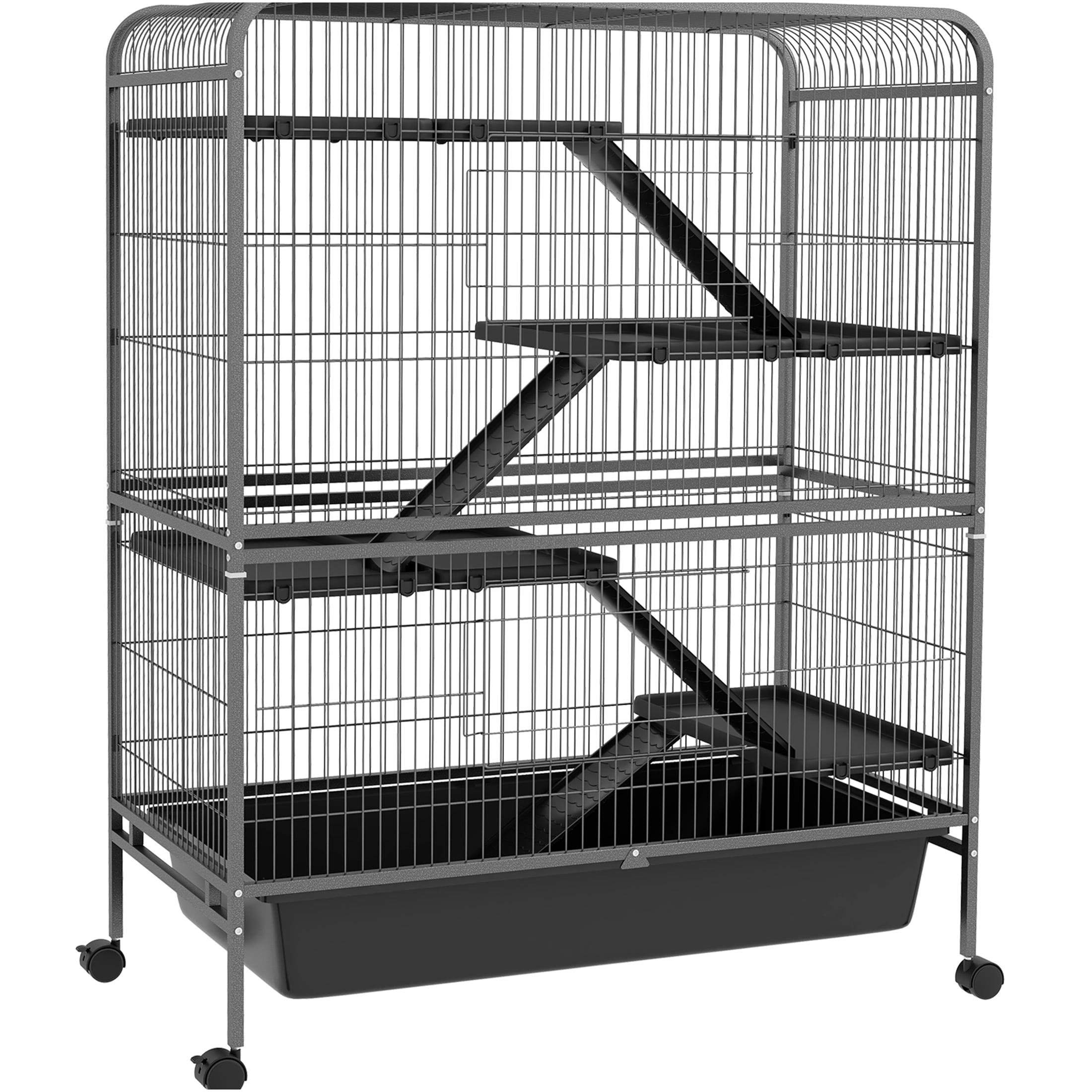 JERFIT 5-Tier Small Animal Cage with Wheels, 53.5" Tall Metal Habitat ...