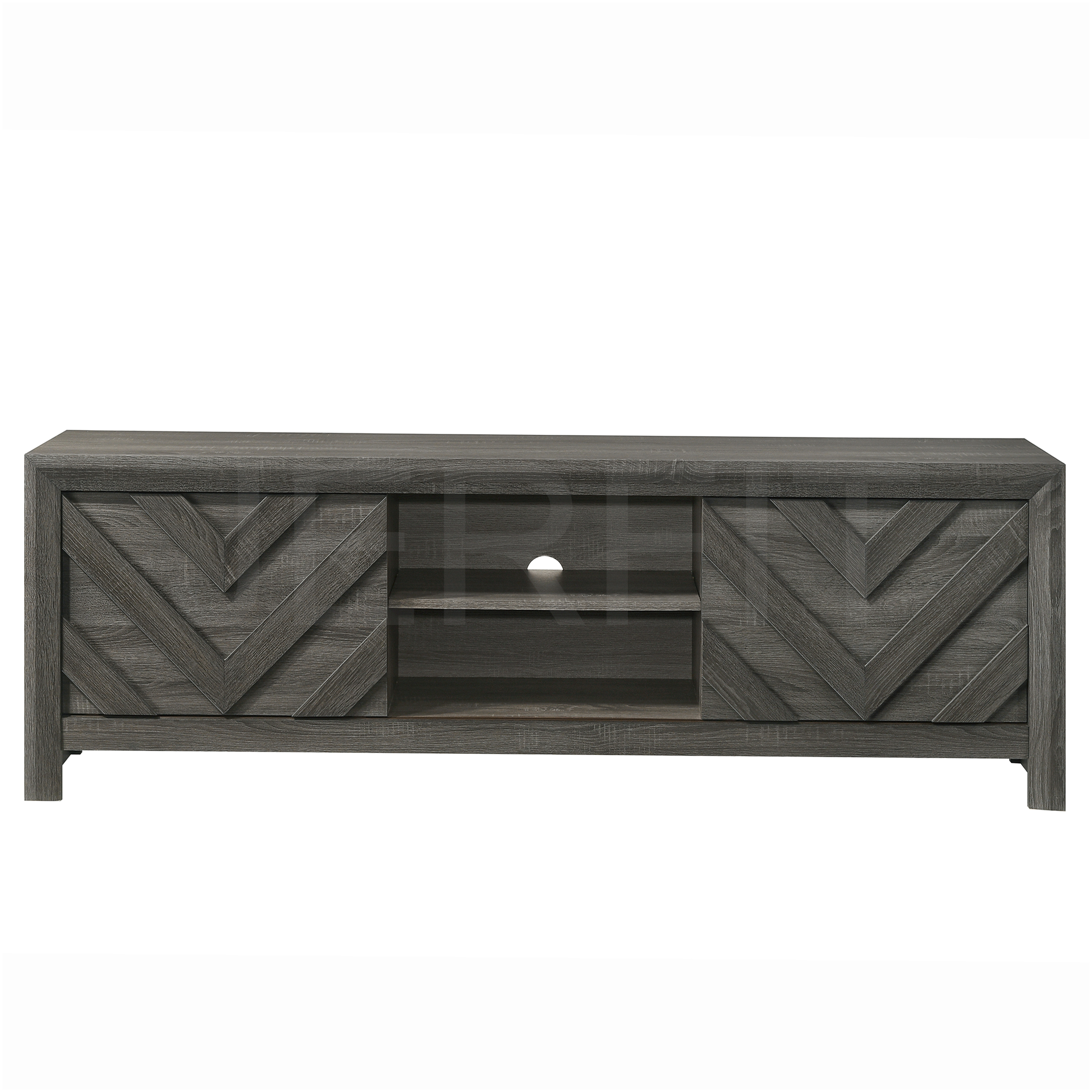 JERFIT 71" Modern Farmhouse TV Stand Console with Sliding Barn Doors, 2 ...