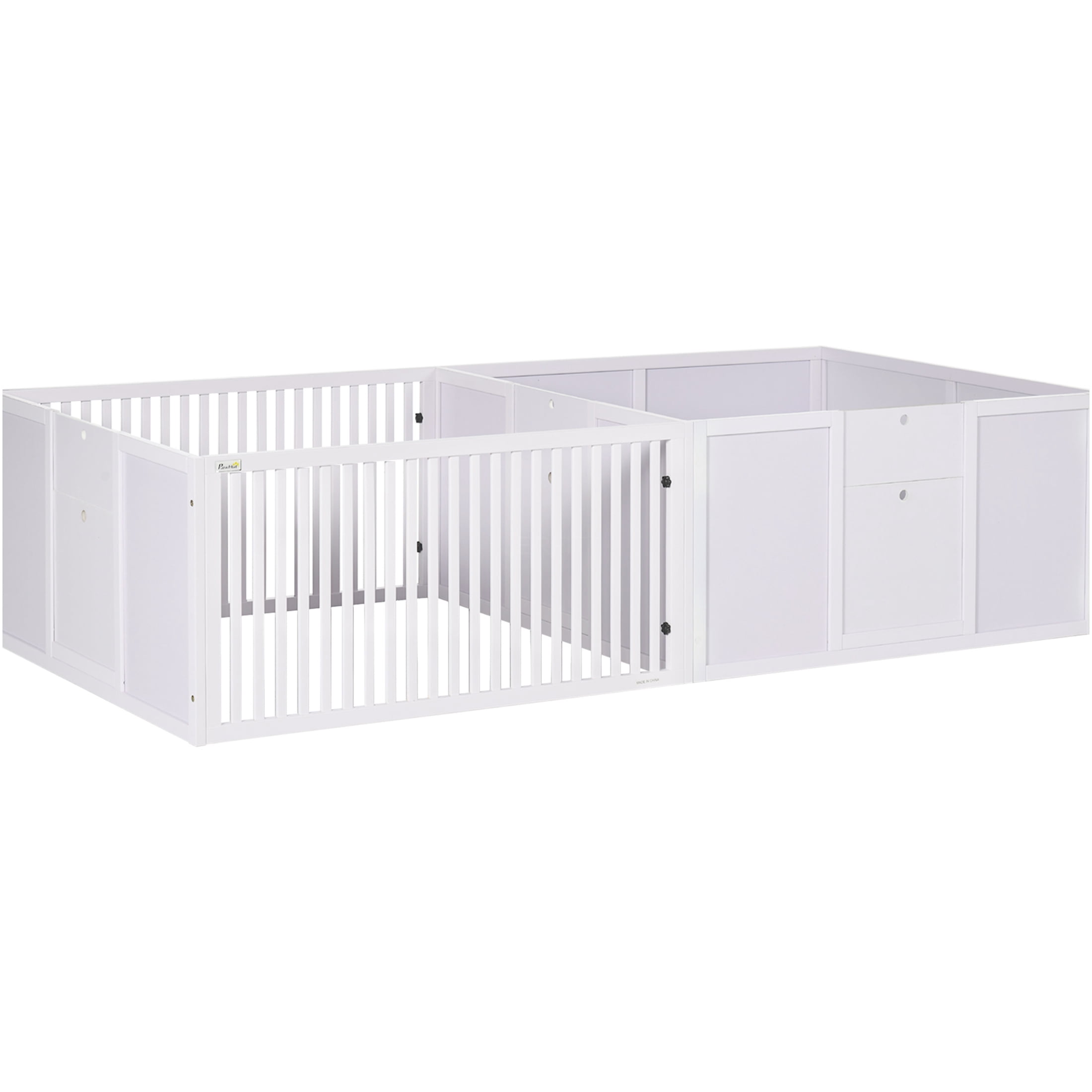 JERFIT 81" Extra Large Wooden Dog Whelping Box with Removable Doors, 2 ...