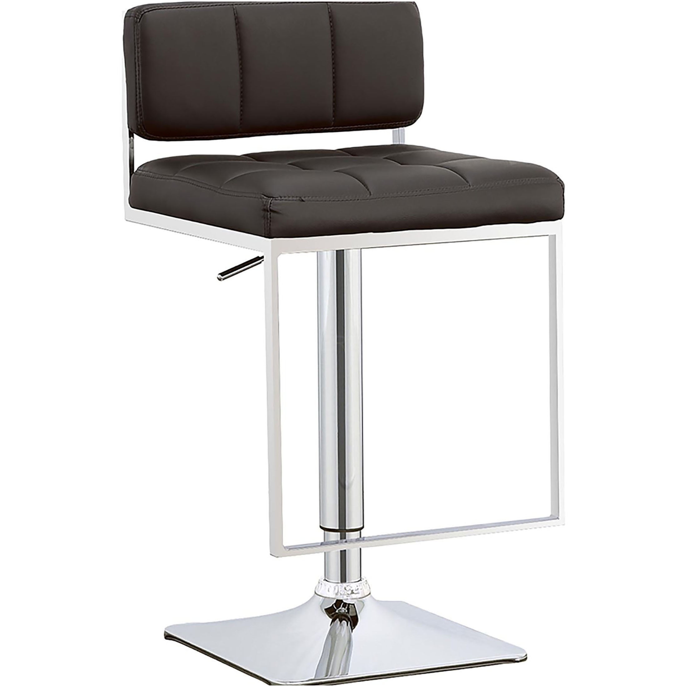 JERFIT Adjustable Hydraulic Bar Stool with Faux Leather Upholstery ...