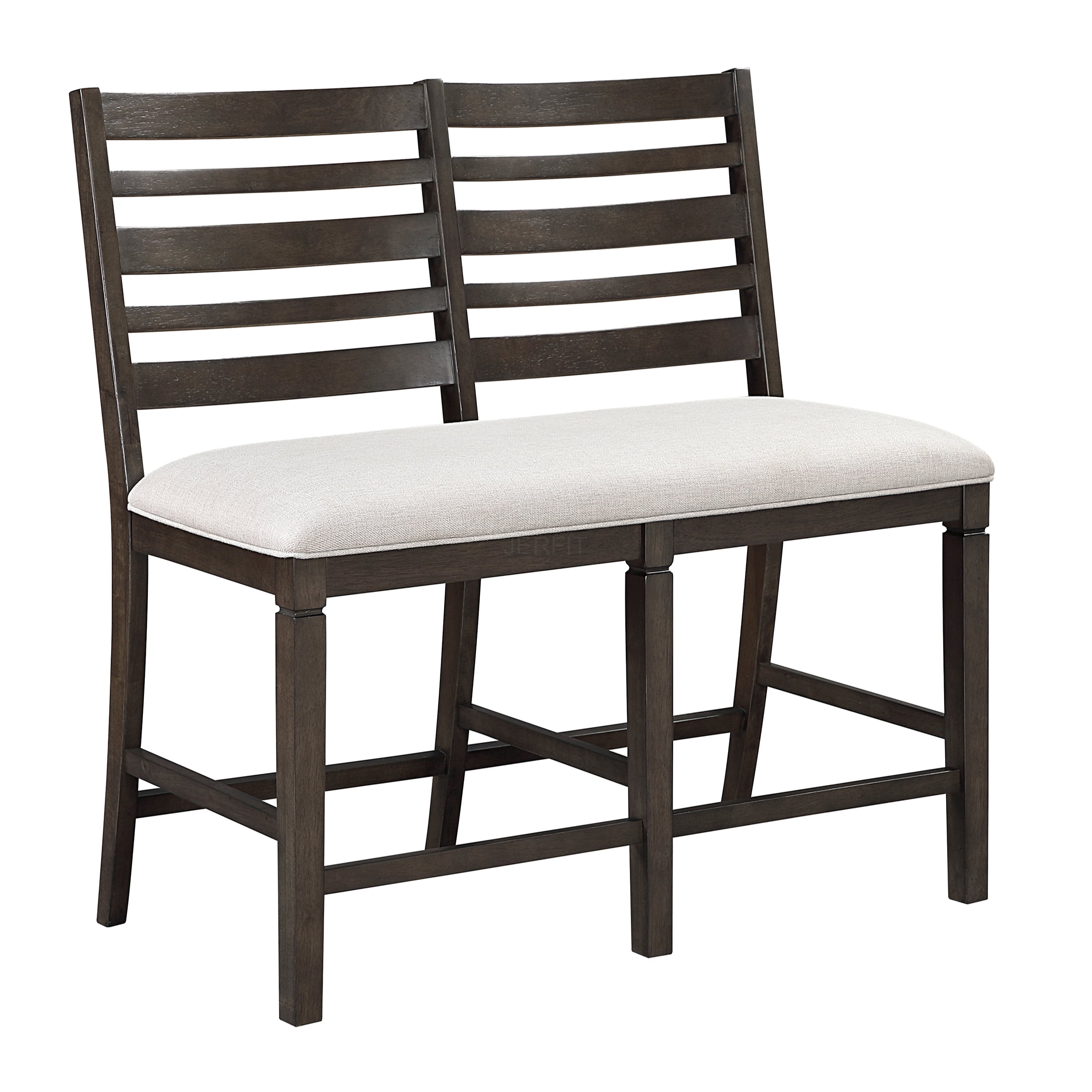 JERFIT Classic Style Dark Espresso Finish Counter Height Bench 1pc ...