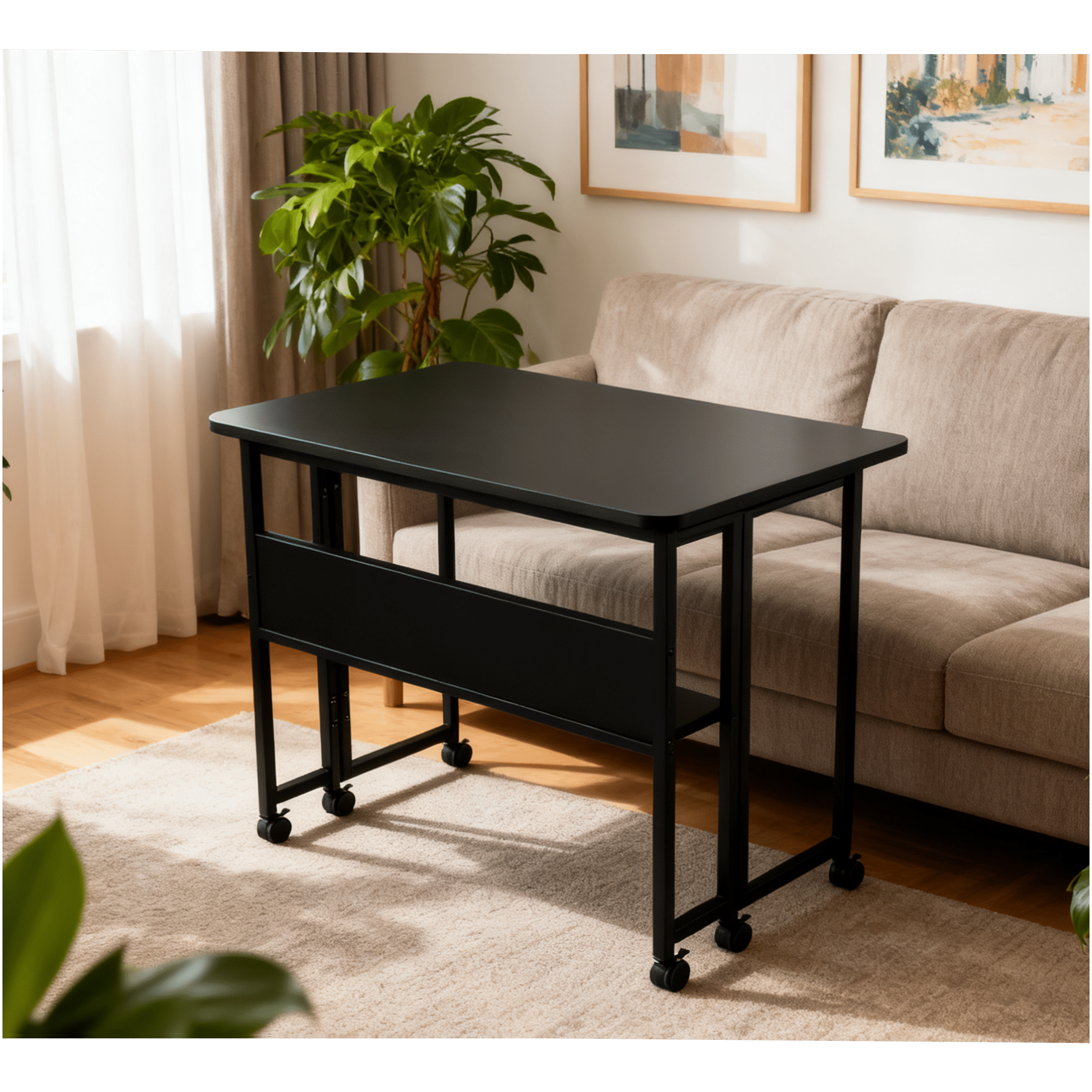 JERFIT Compact Folding Desk for Small Spaces, 31.5 Inch Portable MDF ...