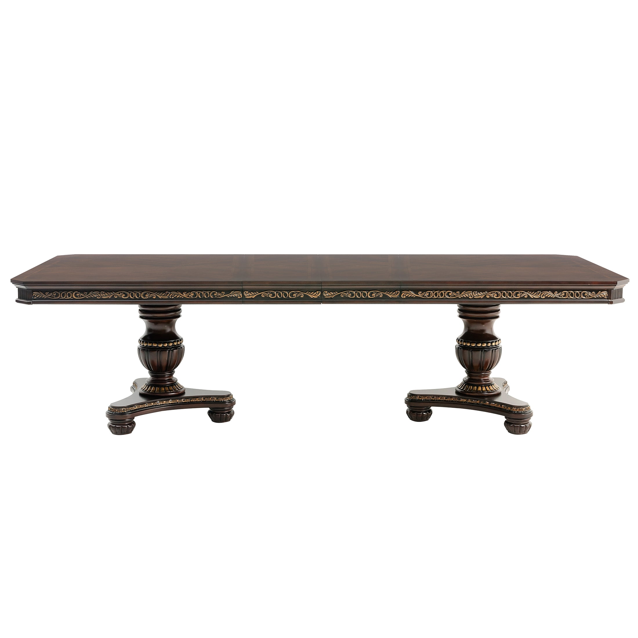 JERFIT Extendable Dining Table for 8 with 2 Leaves, Traditional Double ...