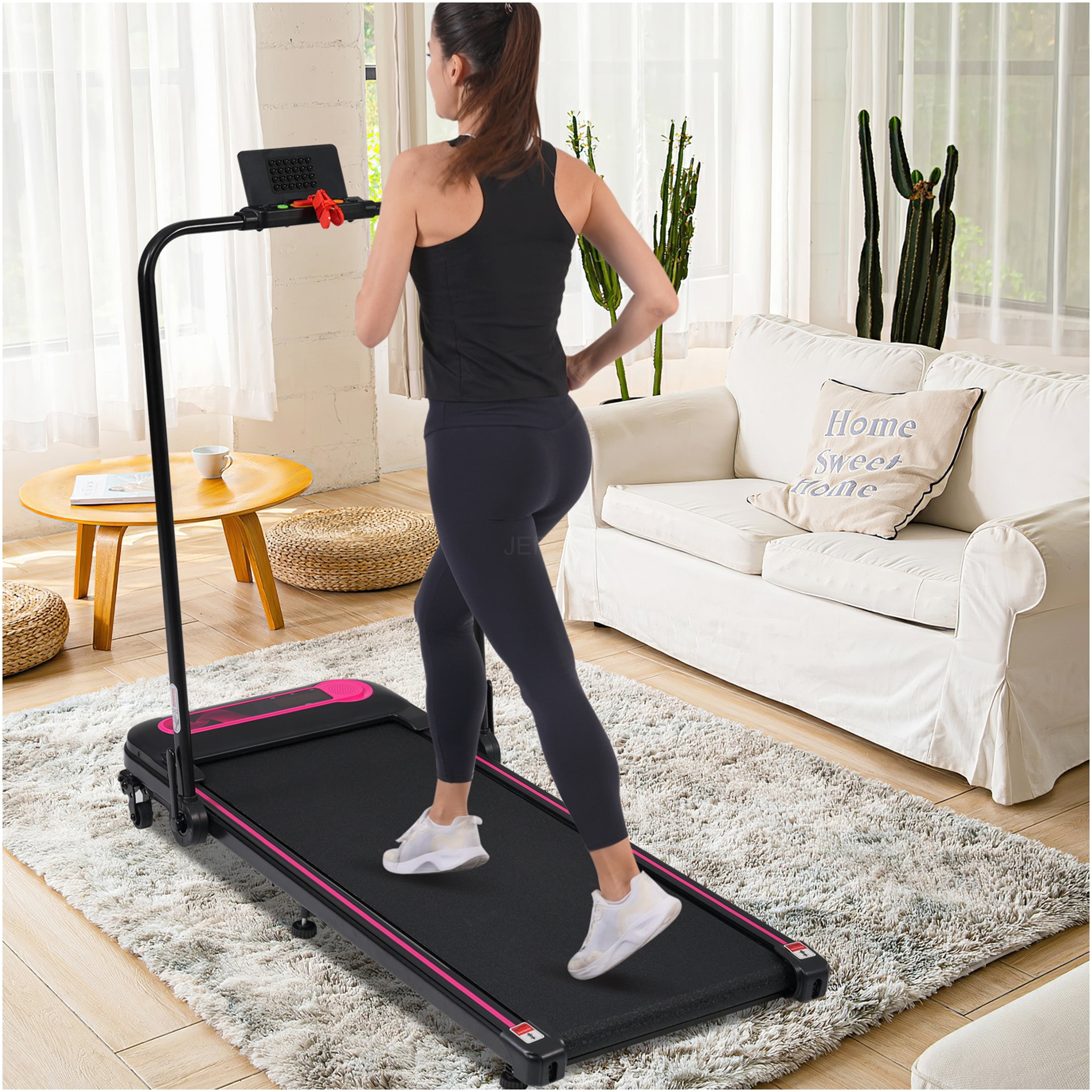 JERFIT Folding Treadmill with Incline, 2.5HP Ultra-Quiet Under Desk ...