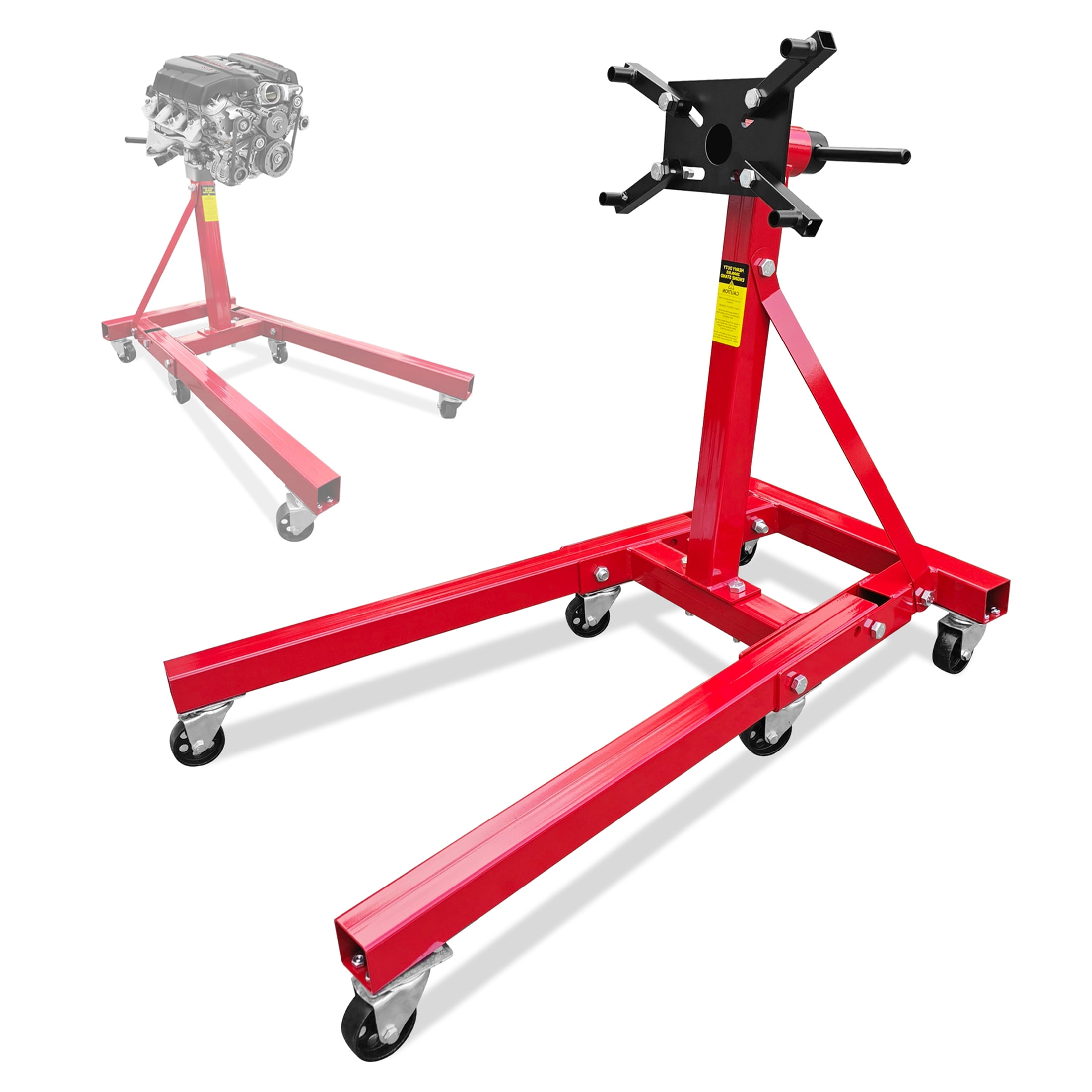 JERFIT Heavy Duty 2000LB Engine Stand with 6 Swivel Casters, 360 ...