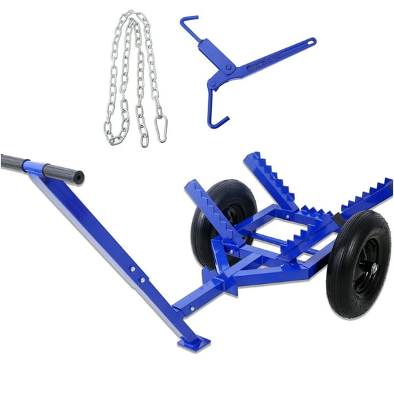 JERFIT Heavy Duty Log Dolly with Choker Chain & Load Binder, 440LB ...