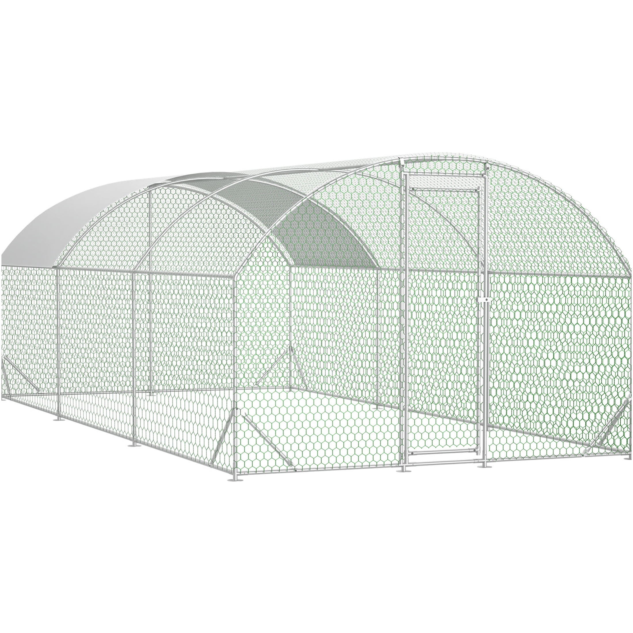 JERFIT Large Walk-in Chicken Coop & Run with Waterproof Cover, 10x20ft ...