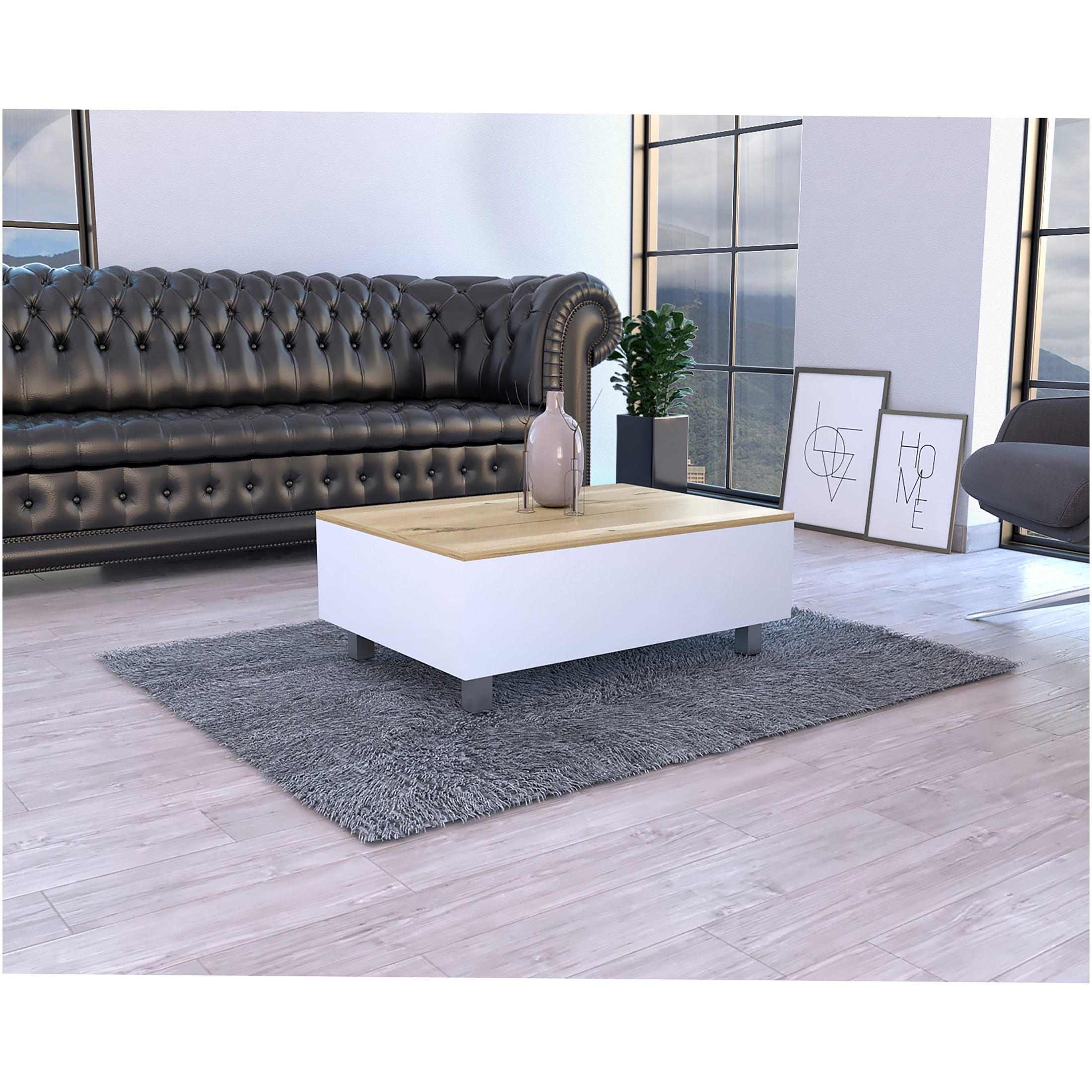 JERFIT Lift Top Coffee Table with Storage, 31.5" Square Lift-Top End ...