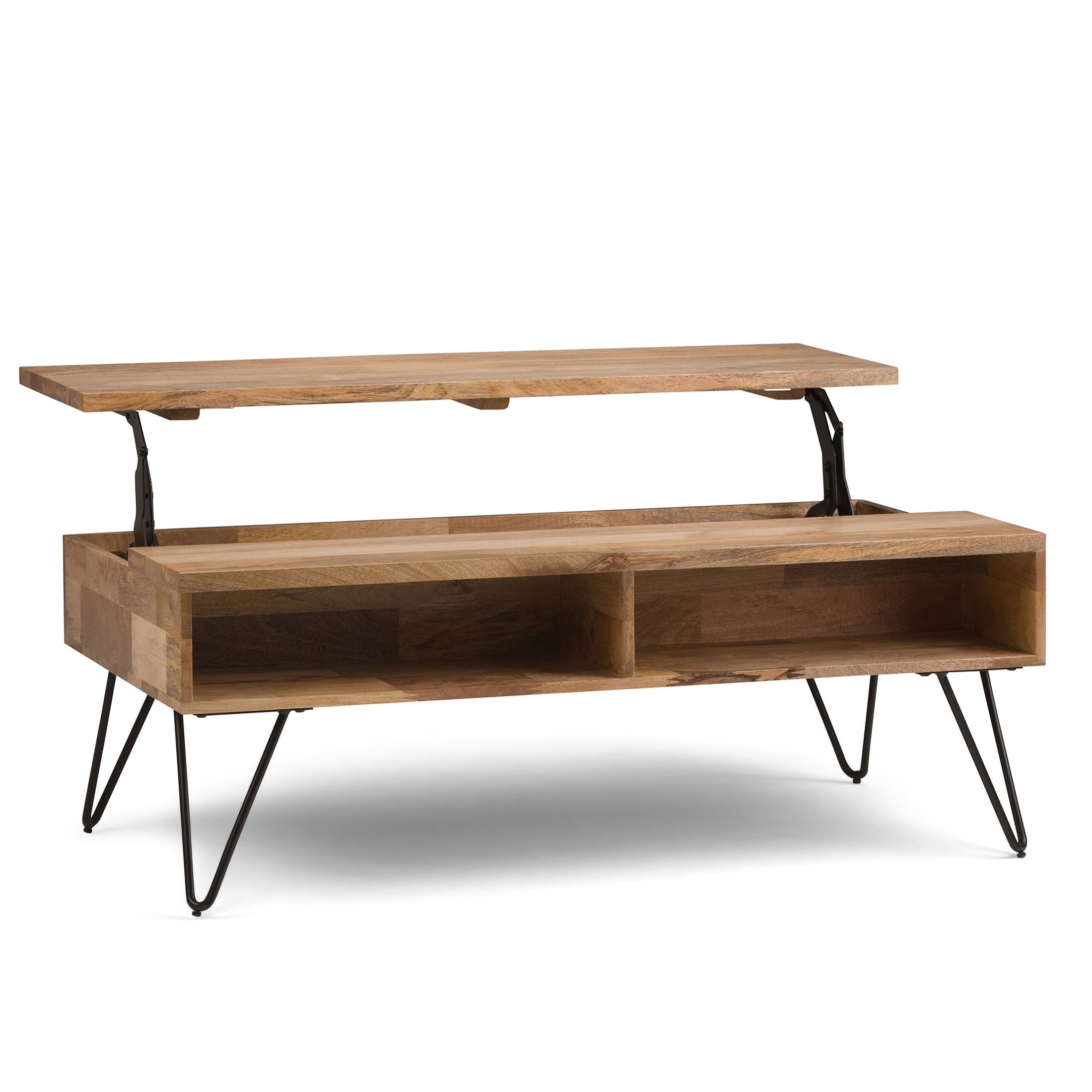 JERFIT Lift Top Coffee Table with Storage, Industrial Cocktail Table ...