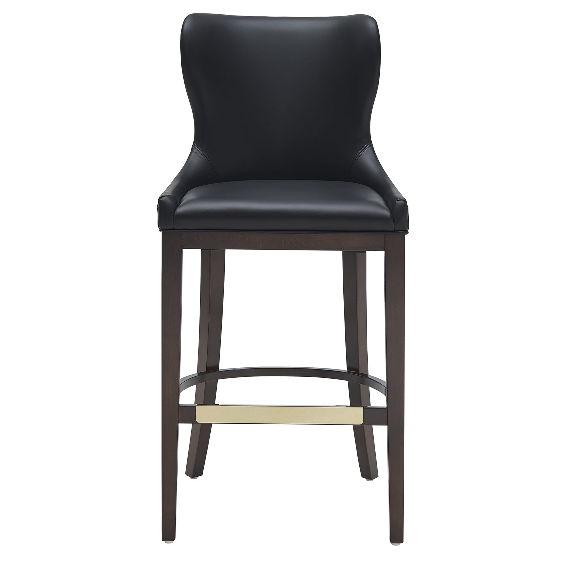 JERFIT Modern Bar Stool with Backrest, 24" Counter Height Wooden Swivel ...